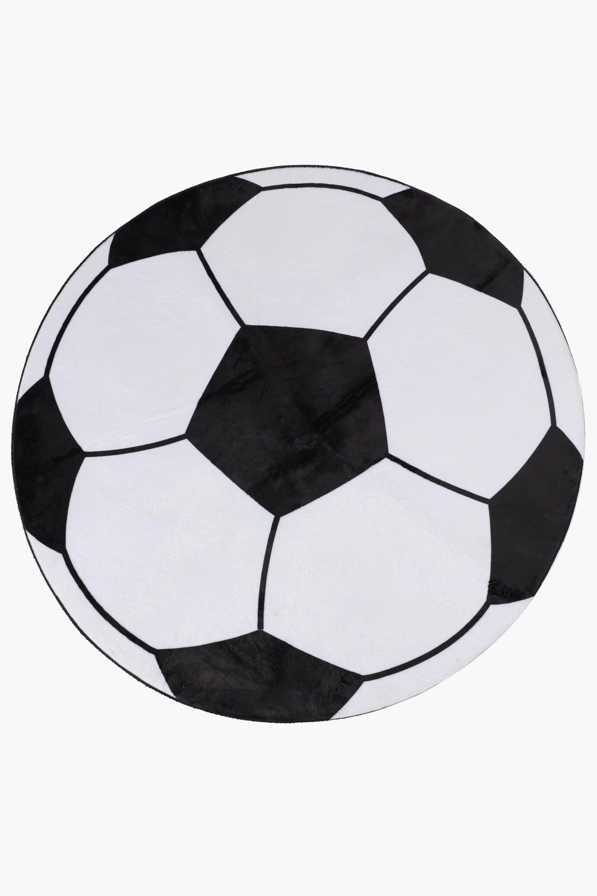 Printed Round Soccer Ball Rug, 120cm