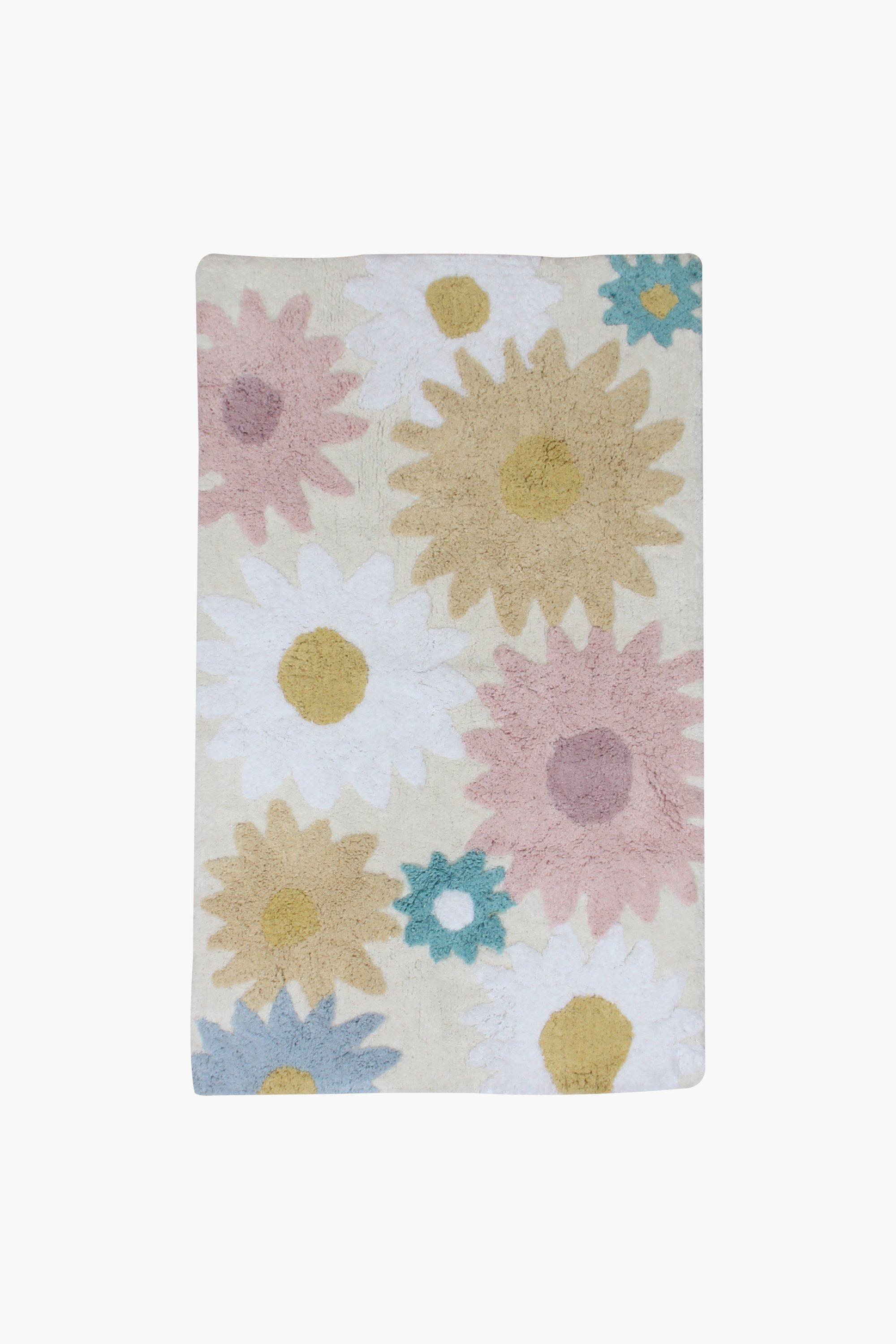 Cotton Daisies Pastel Rug, 70x110cm