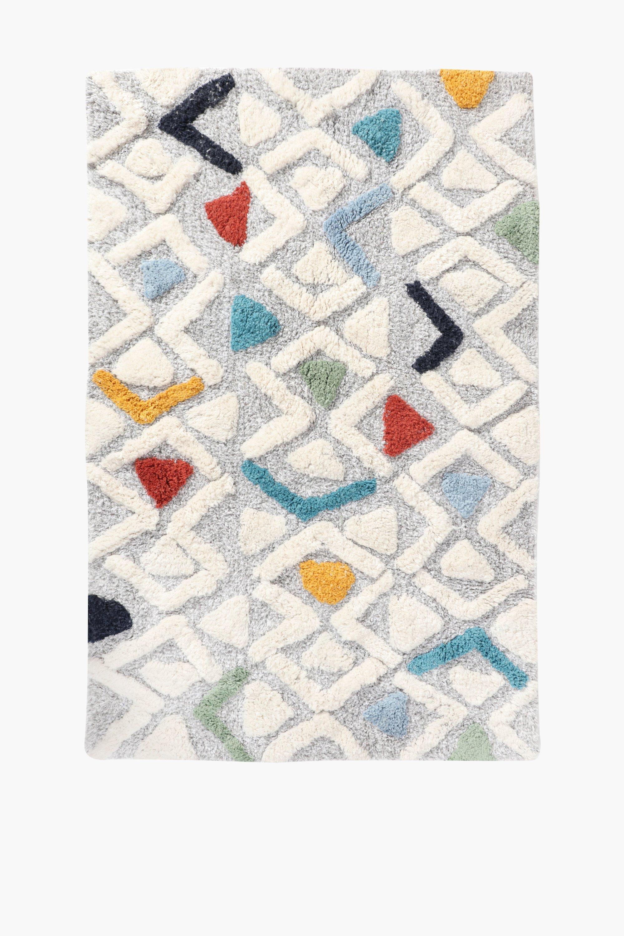Jacquard Geometric Rug 70x110cm