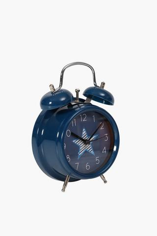 Twin Bell Star Clock