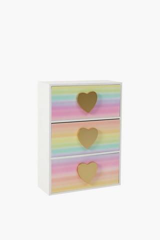 3 Draw Amelia Wooden Storage Set