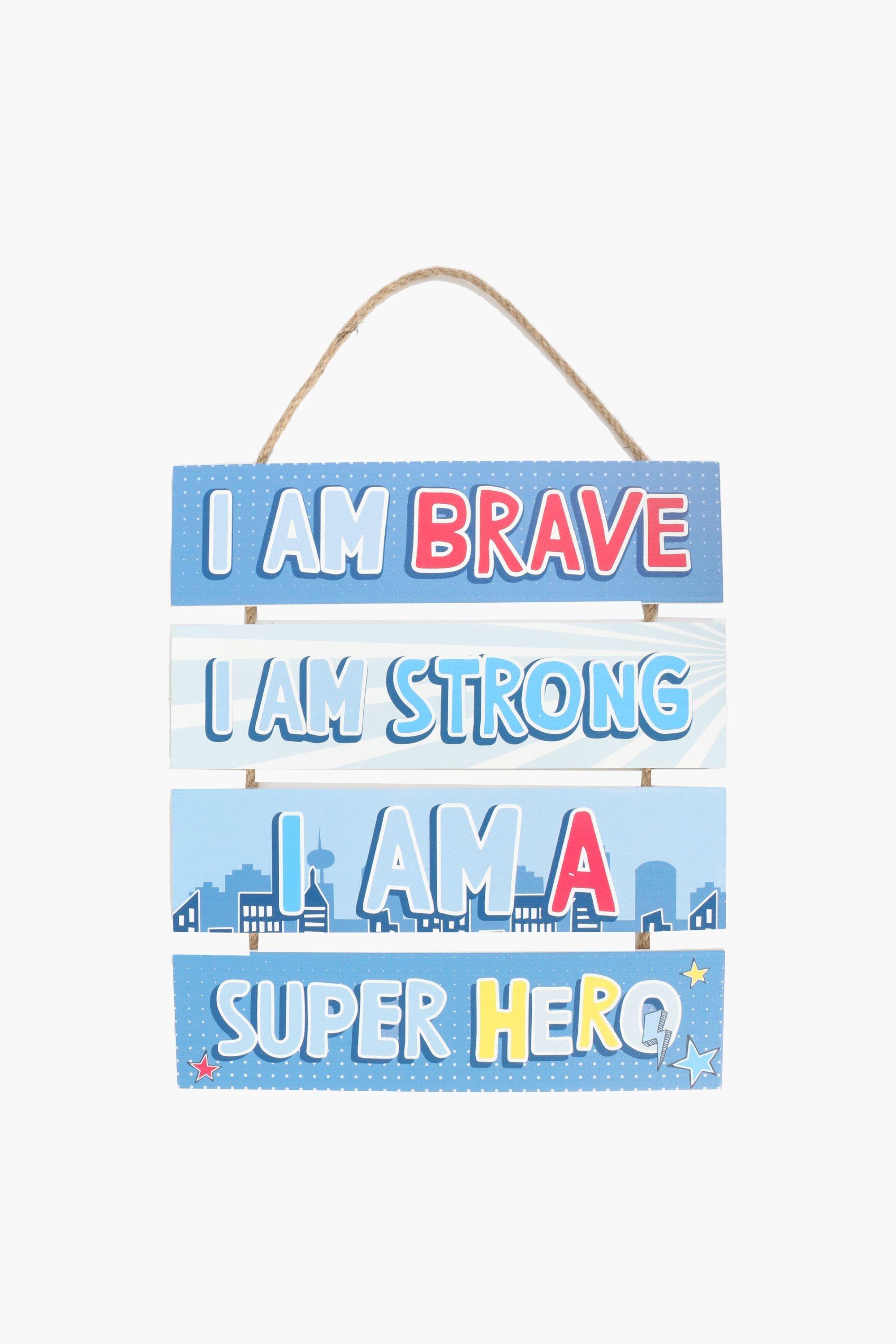 Woodslat Superhero Sign