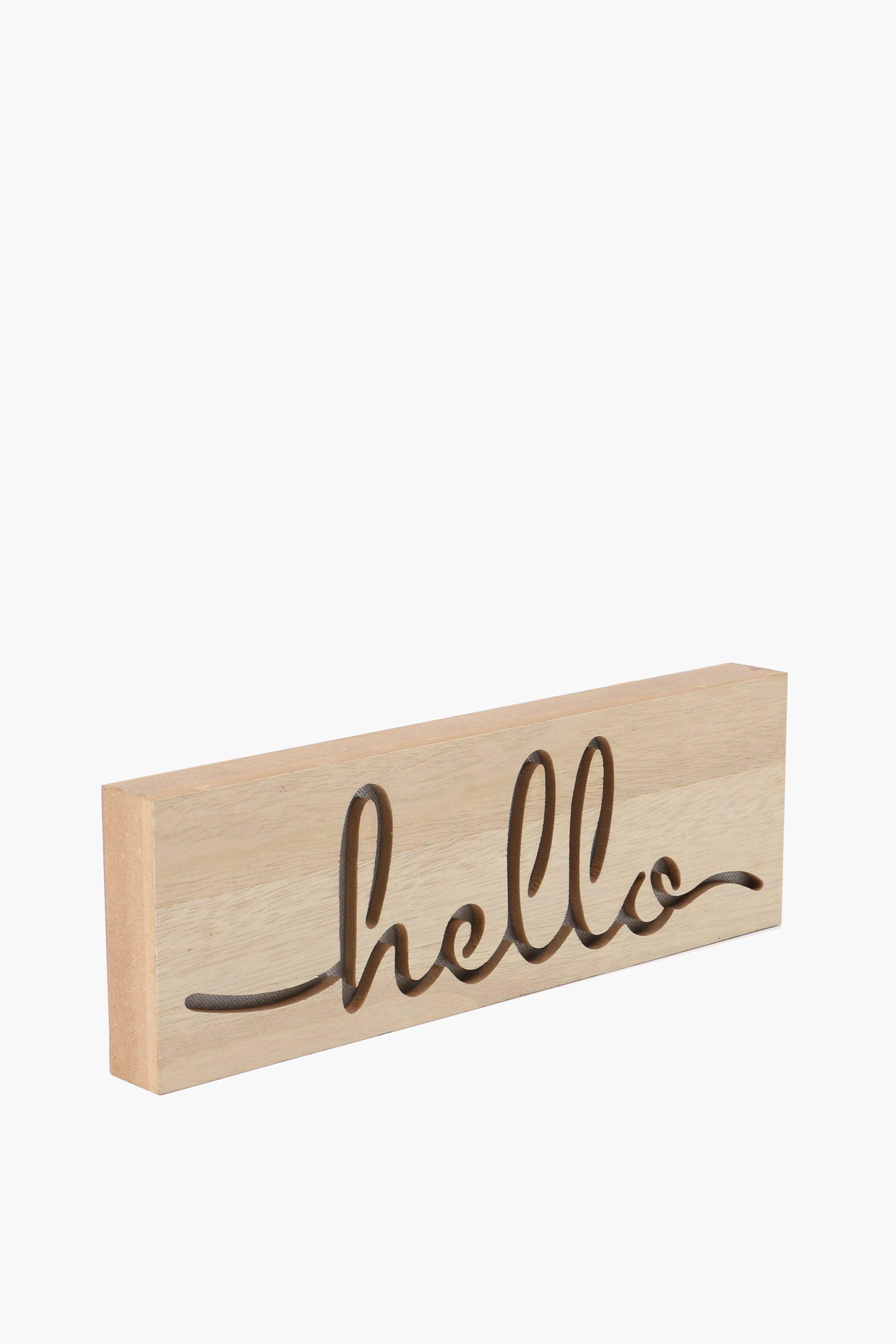 Wooden Hello Light