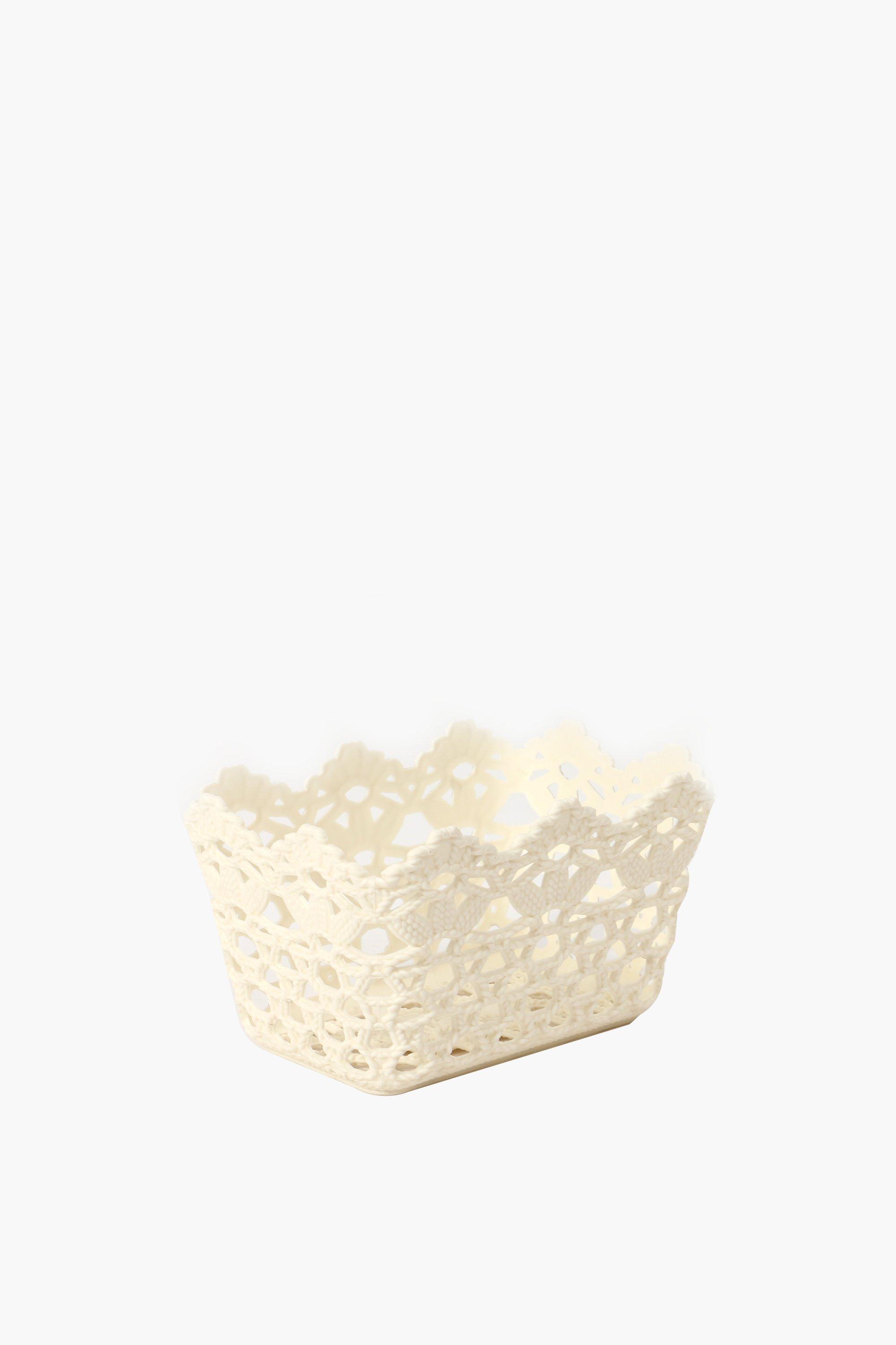 Plastic Knit Basket Rectangle Small