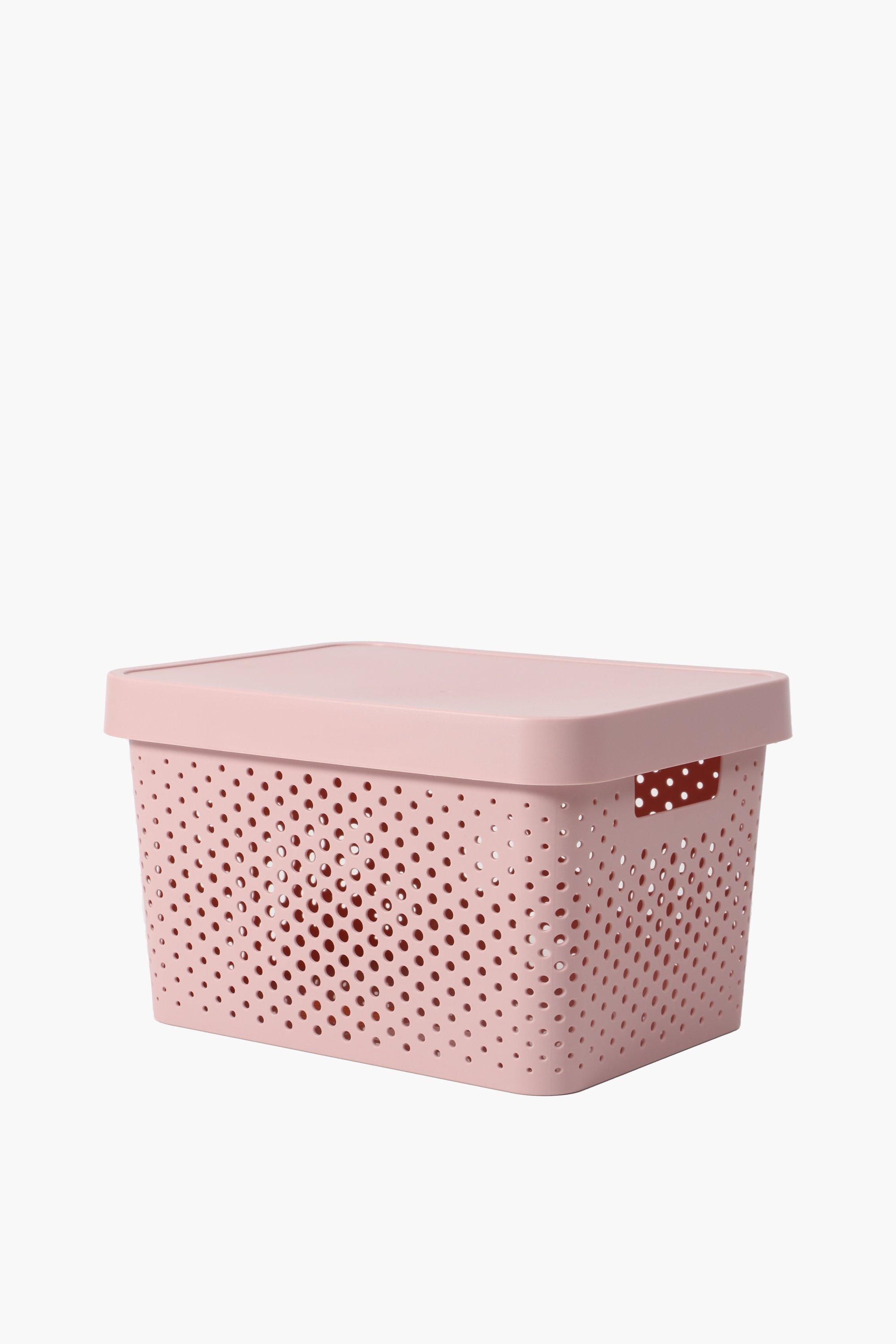 Plastic Dot Basket Large