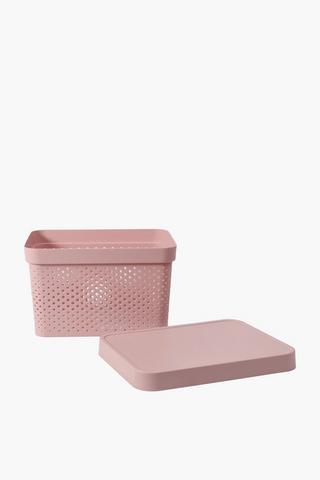 Plastic Dot Basket Large