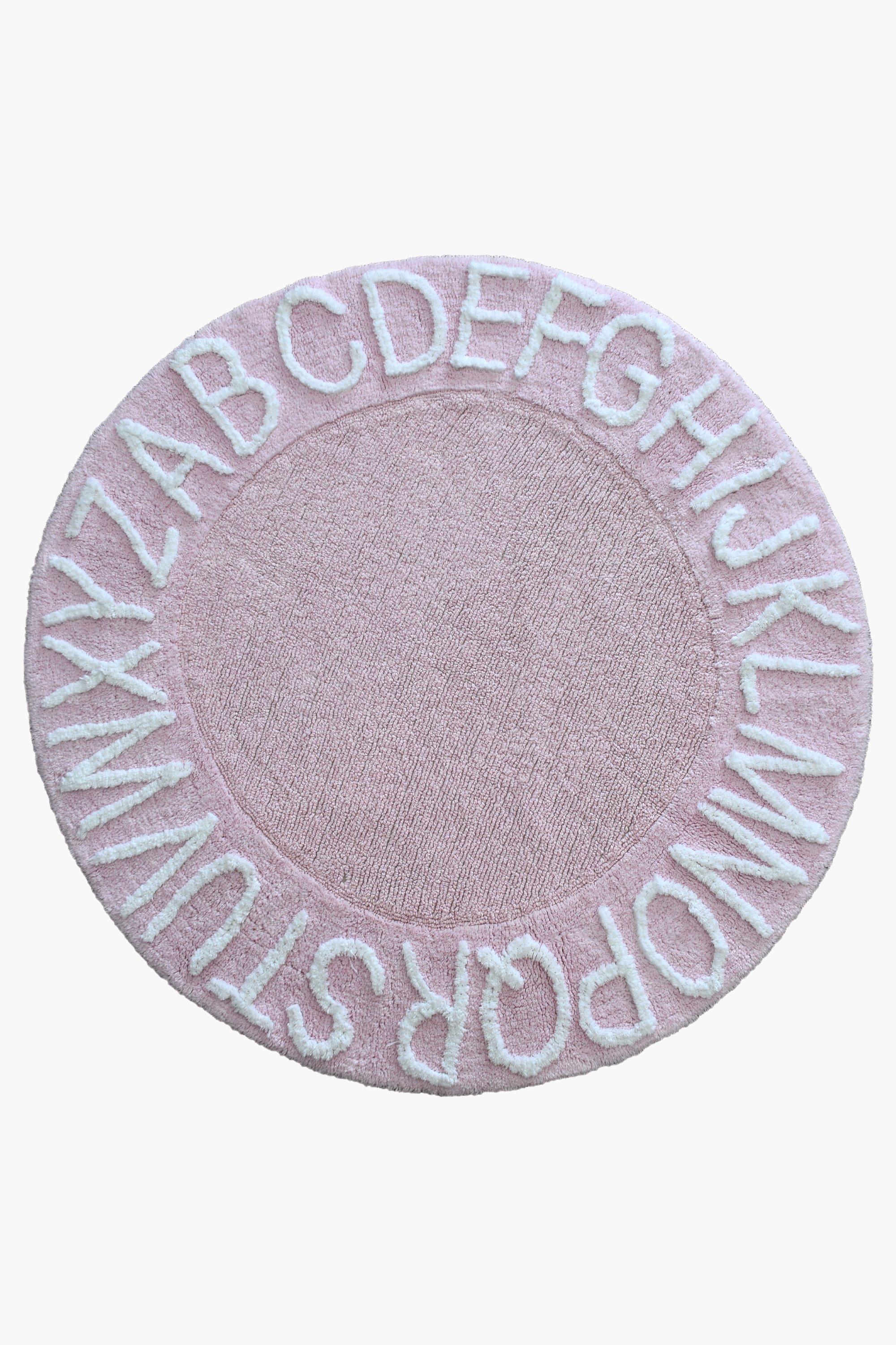 Round Alphabet Rug, 120cm
