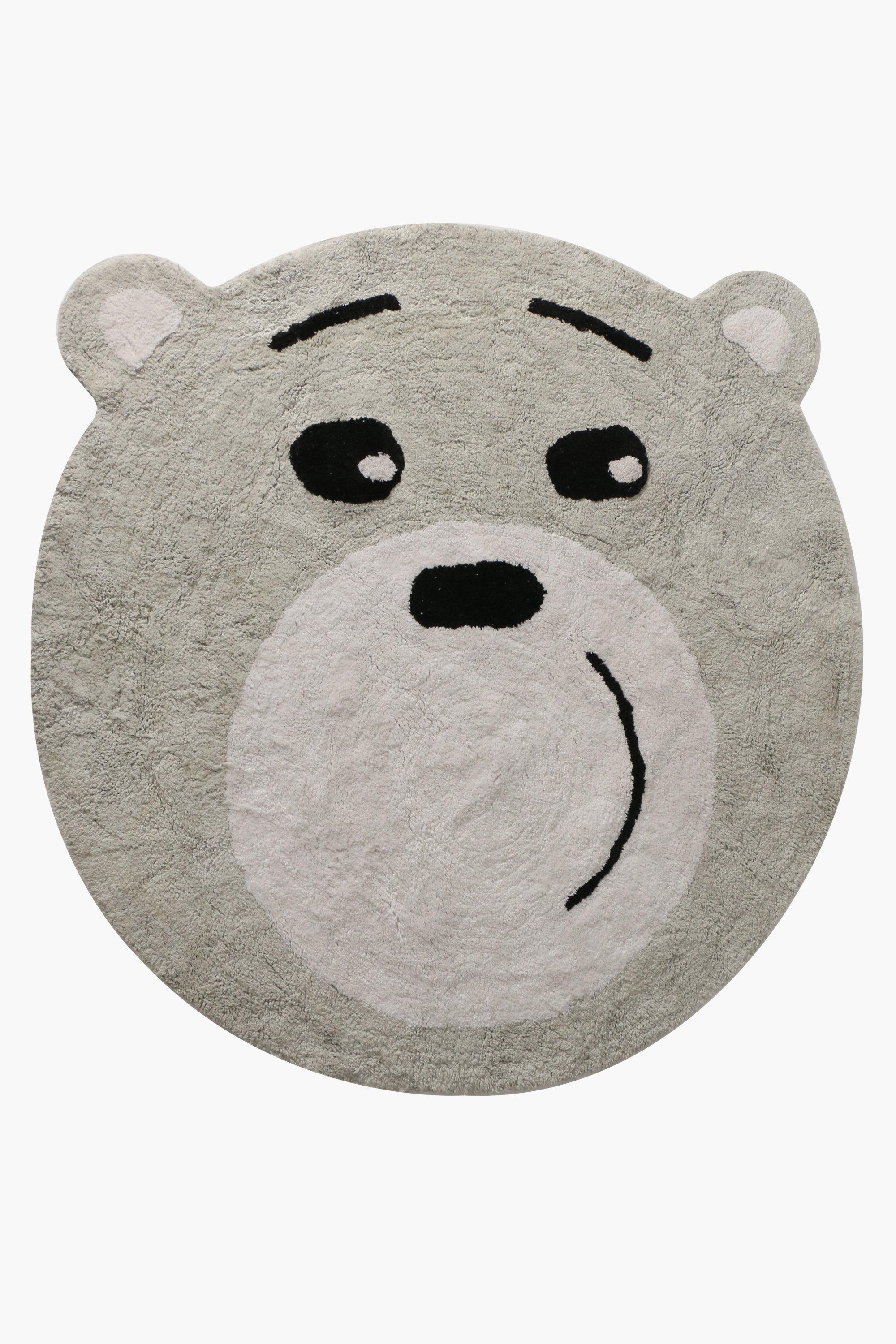 Round Jacquard Bear Rug