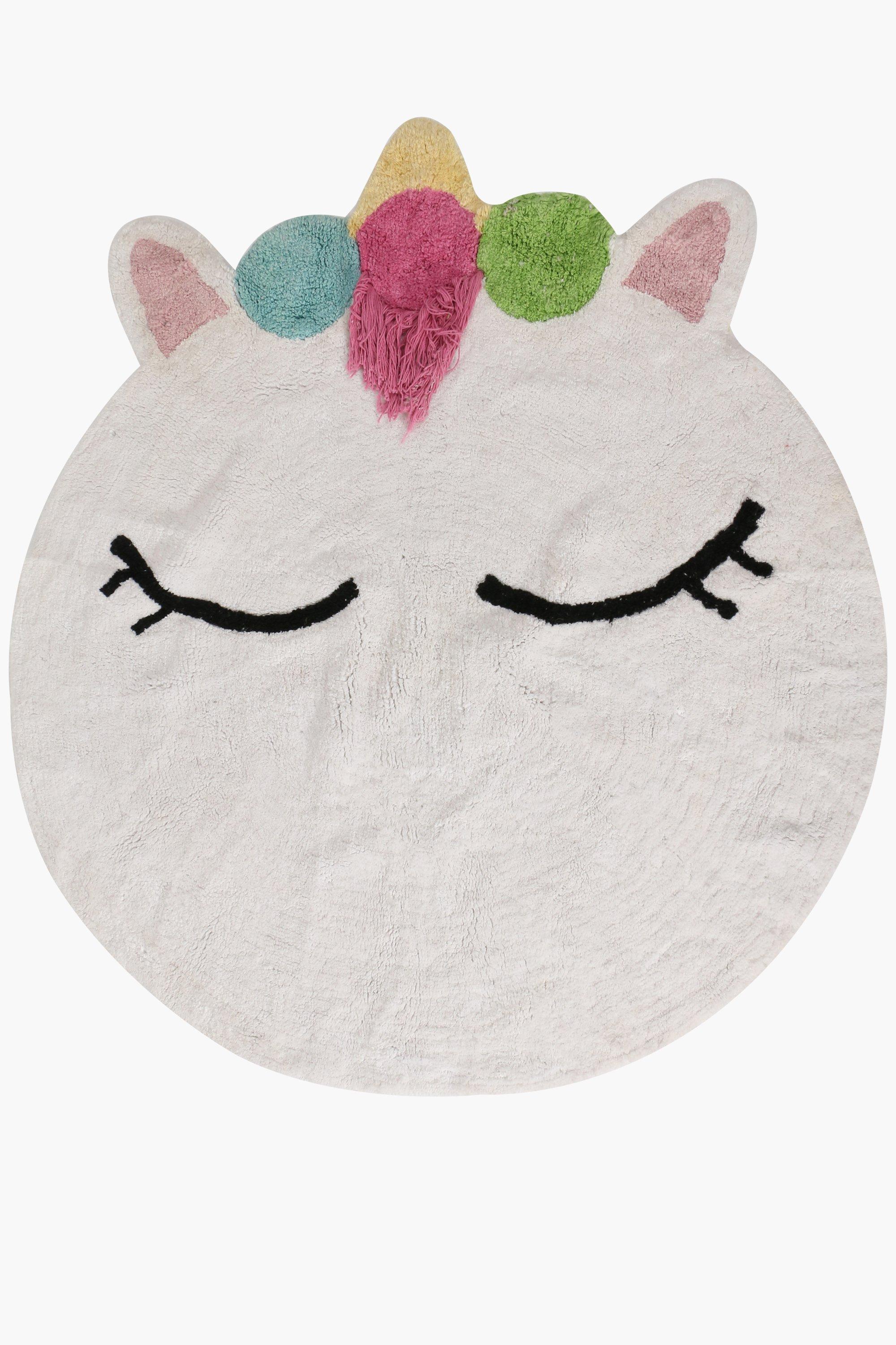 Round Unicorn Jacquard Rug 120cm