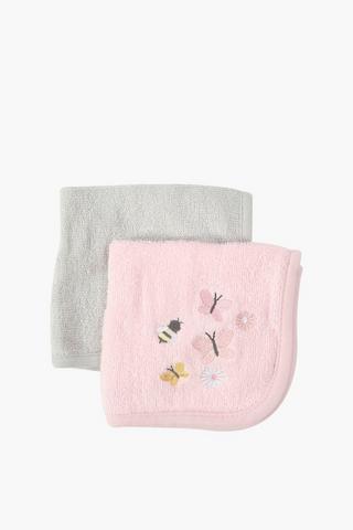 2 Pack Floral Face Cloth