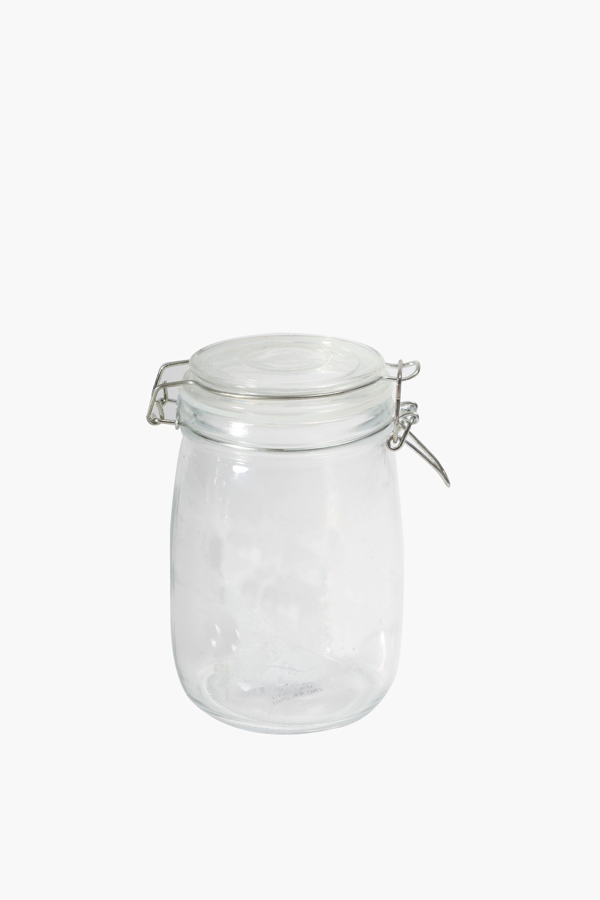 Glass Clamp Jar, 17cm