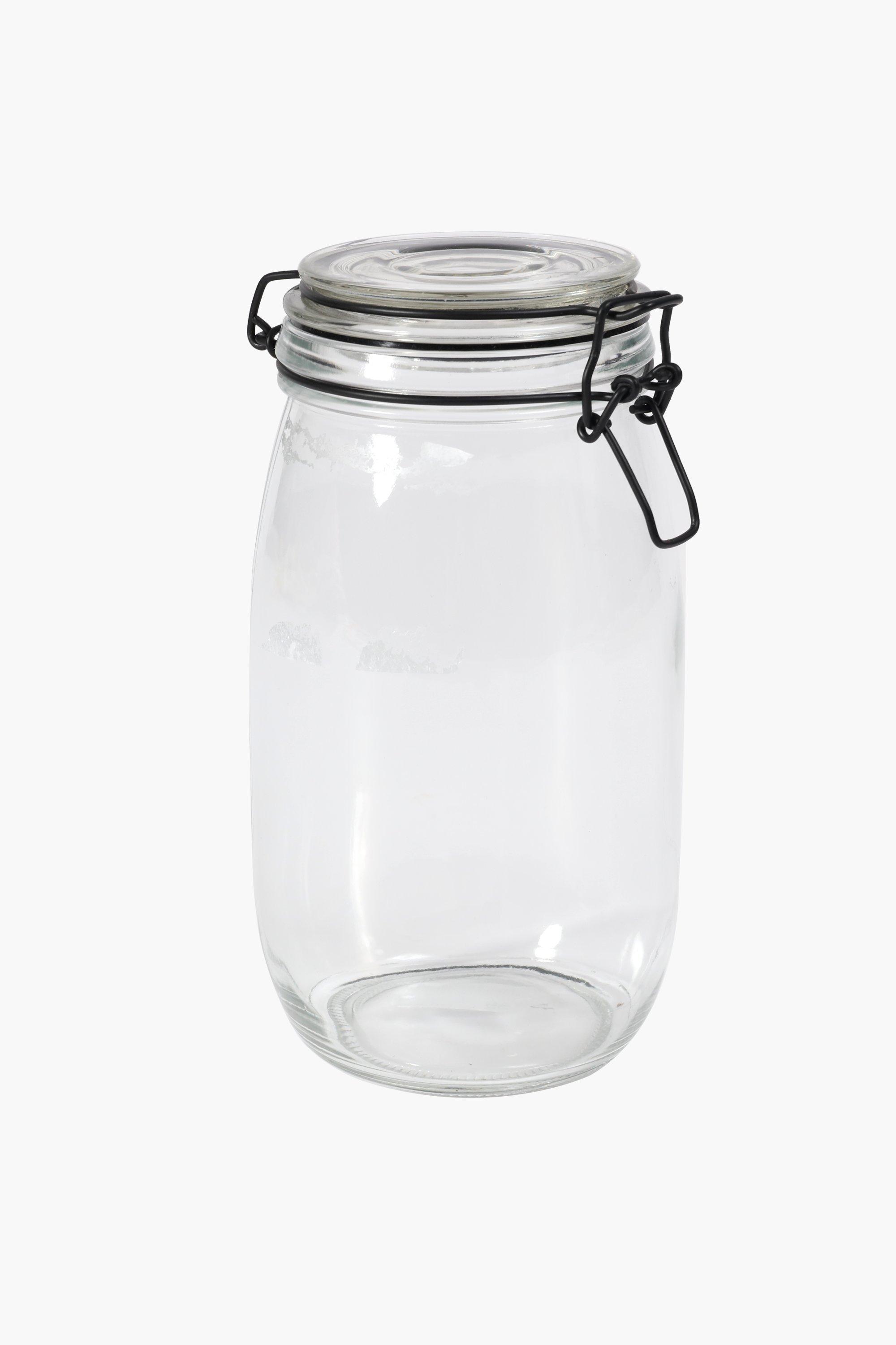 Glass Clamp Jar, Medium
