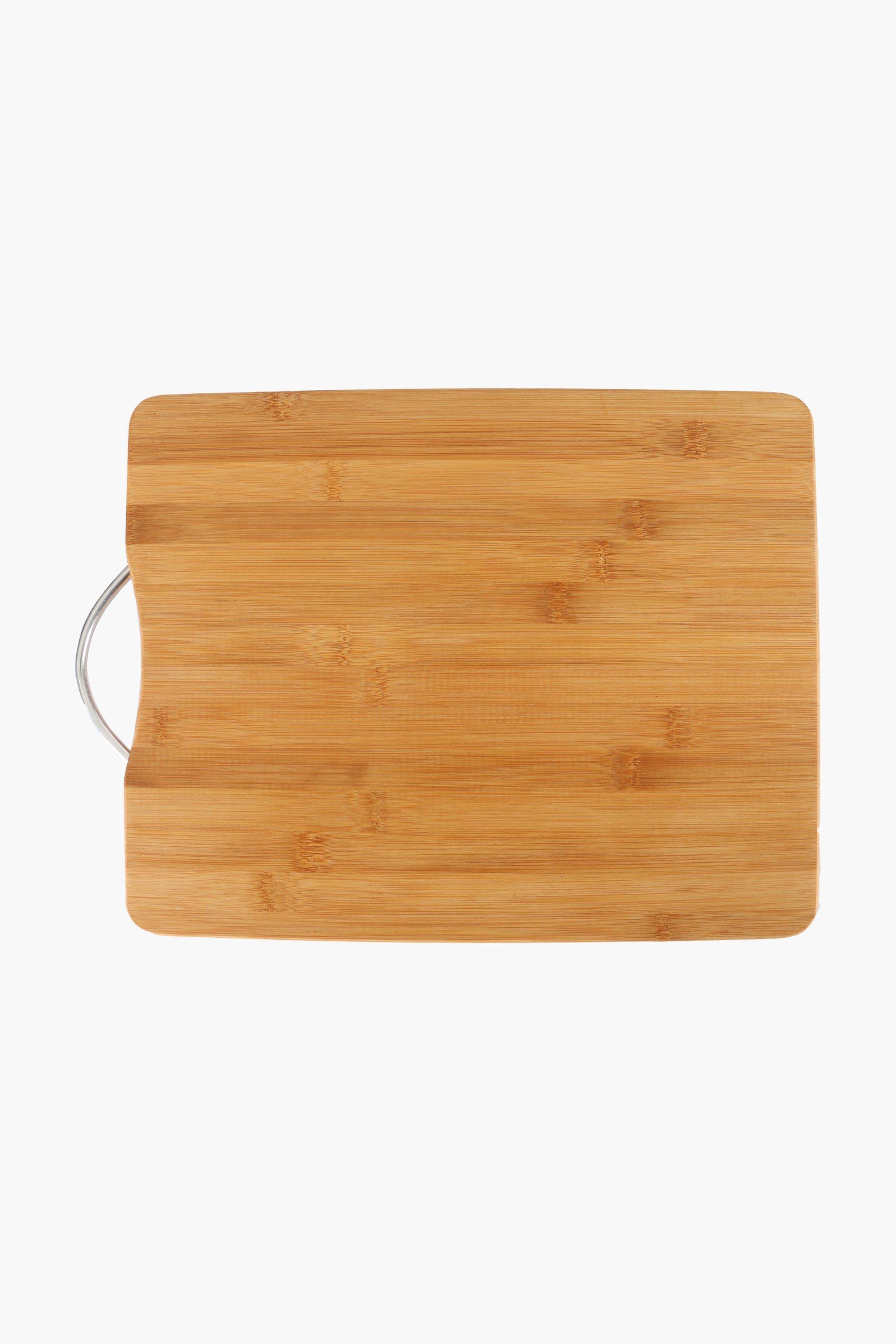 Bamboo Metal Handle Chopping Board, 38cm