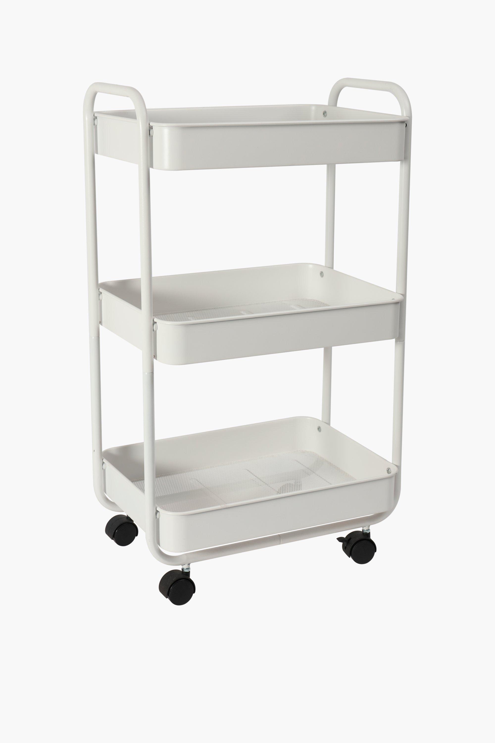 Powder Coated 3 Tier Vegetable Trolley Rack