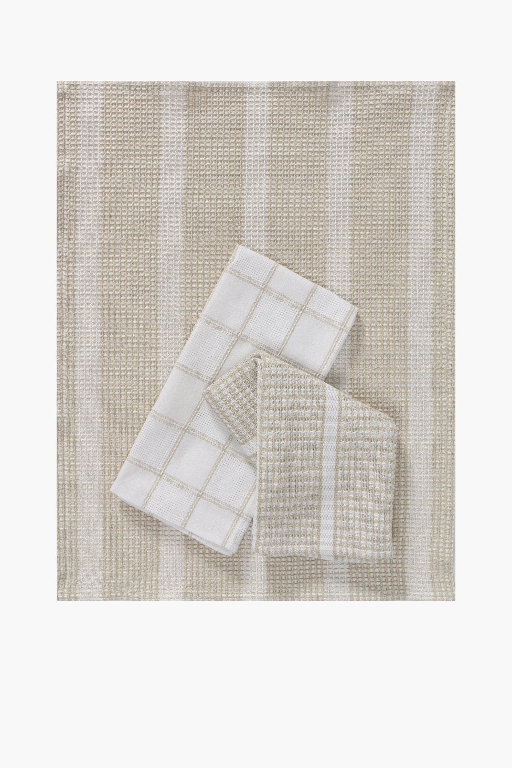 3 Pack Stripe Cotton Tea Towels