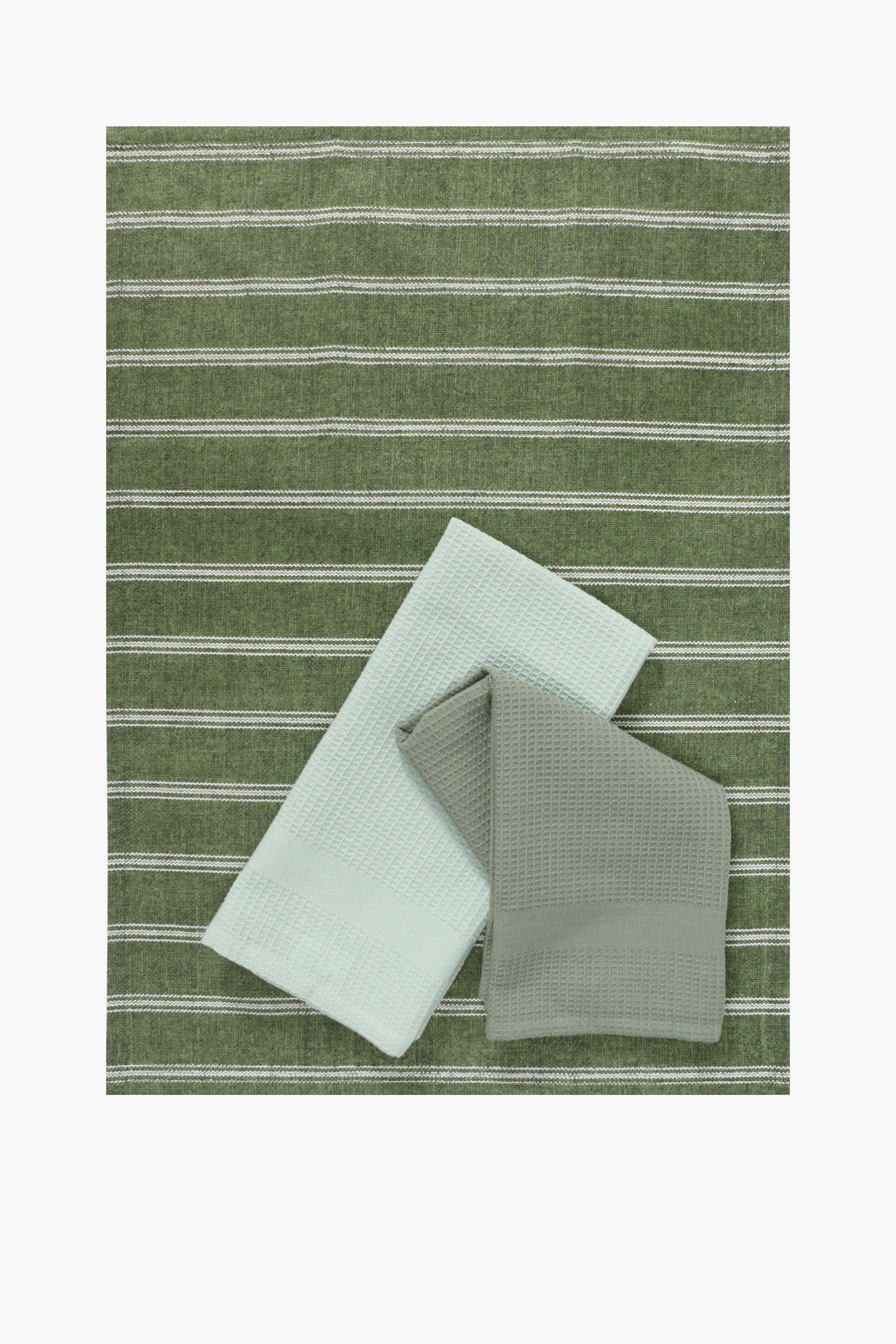 3 Pack Stripe Cotton Tea Towels
