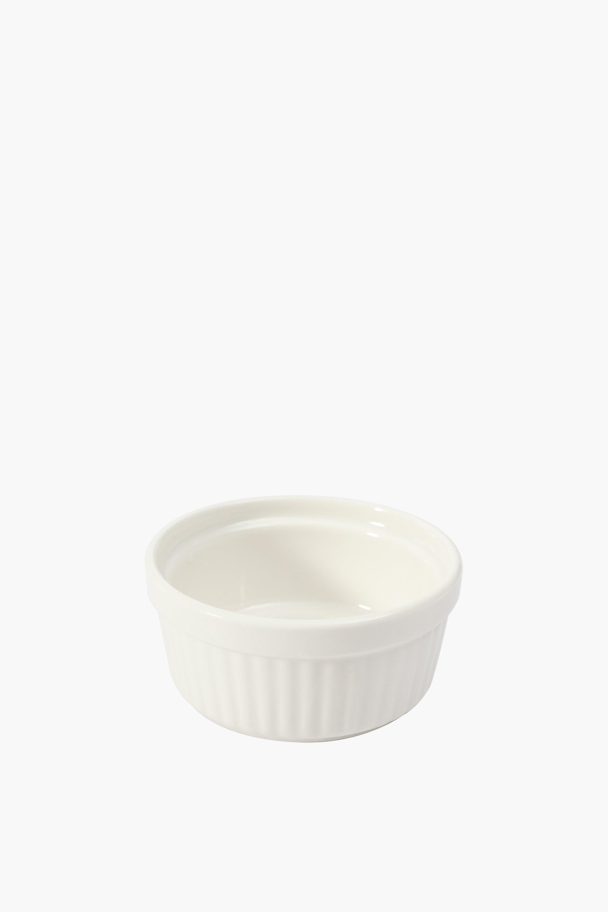 Ribbed Porcelain Ramekin, 10cm