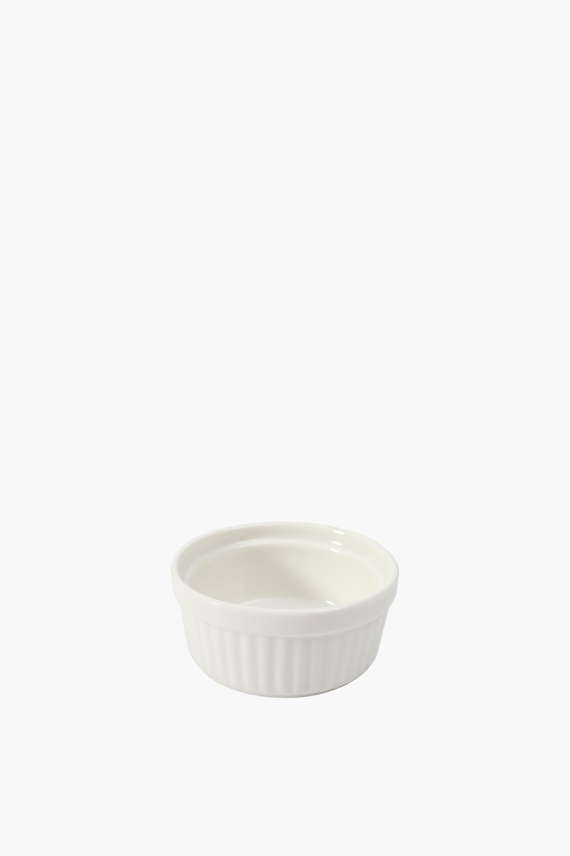 Ribbed Porcelain Ramekin, 7cm