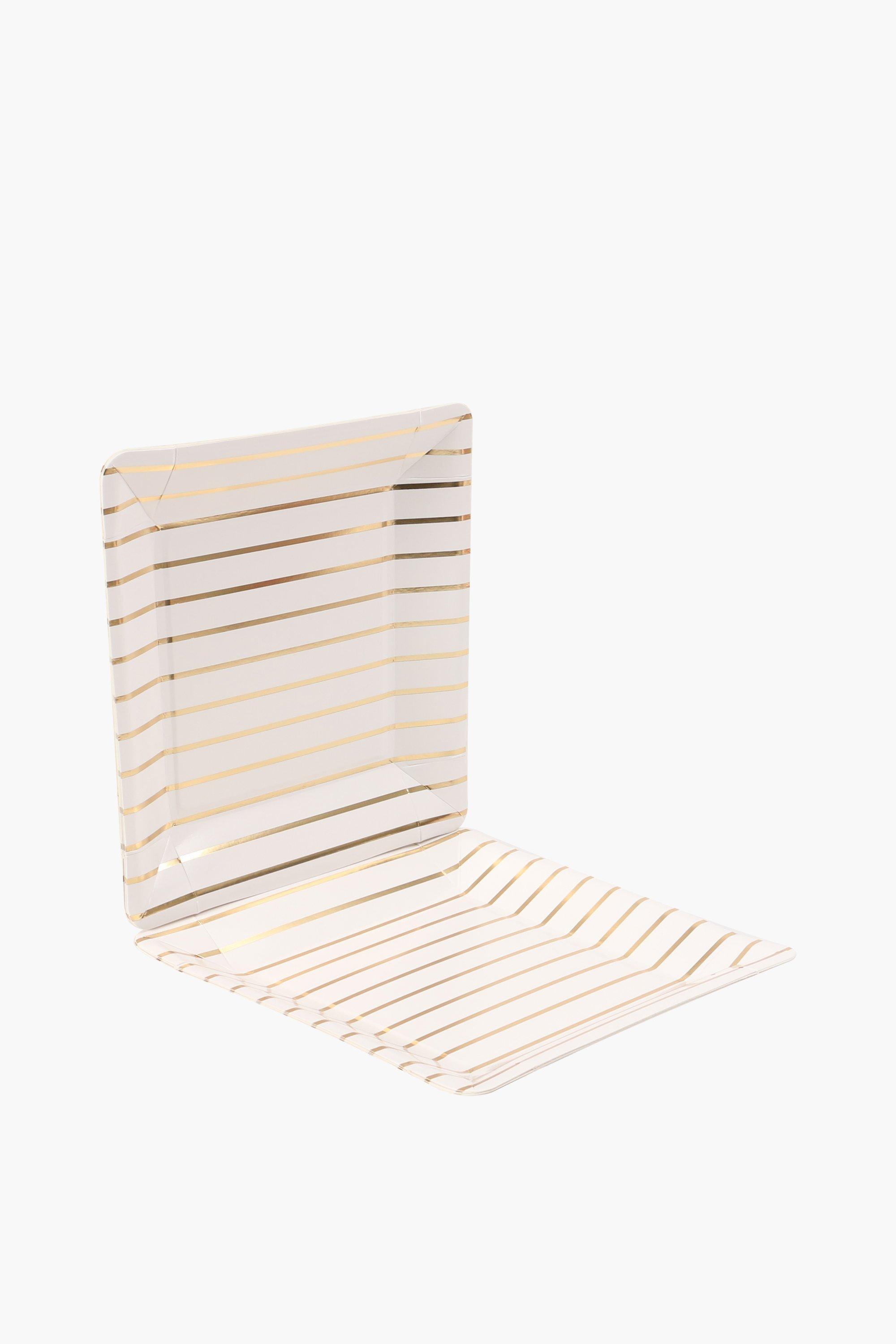 8 Pack Stripe Paper Plates