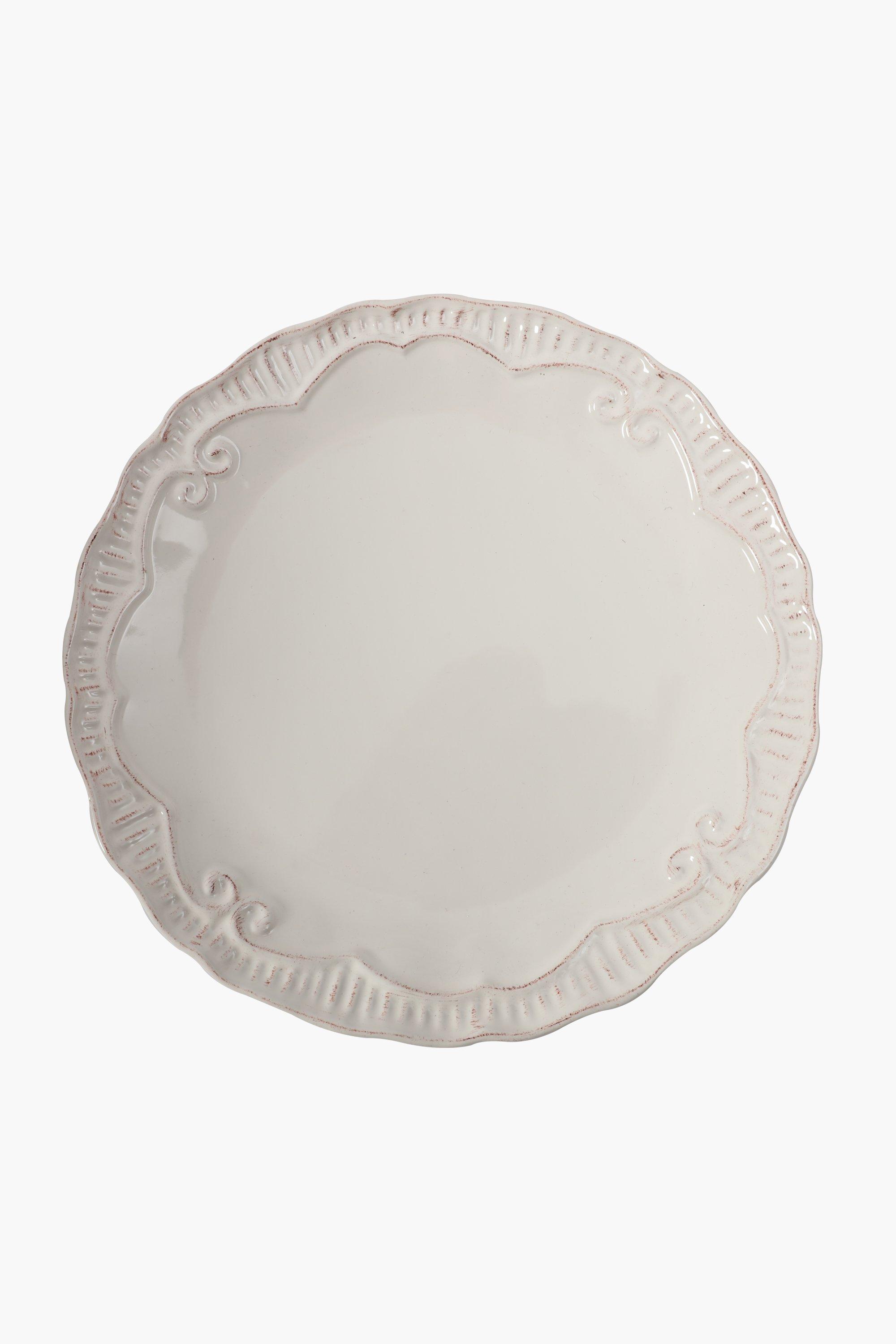 Embossed Stoneware Dinner Plate