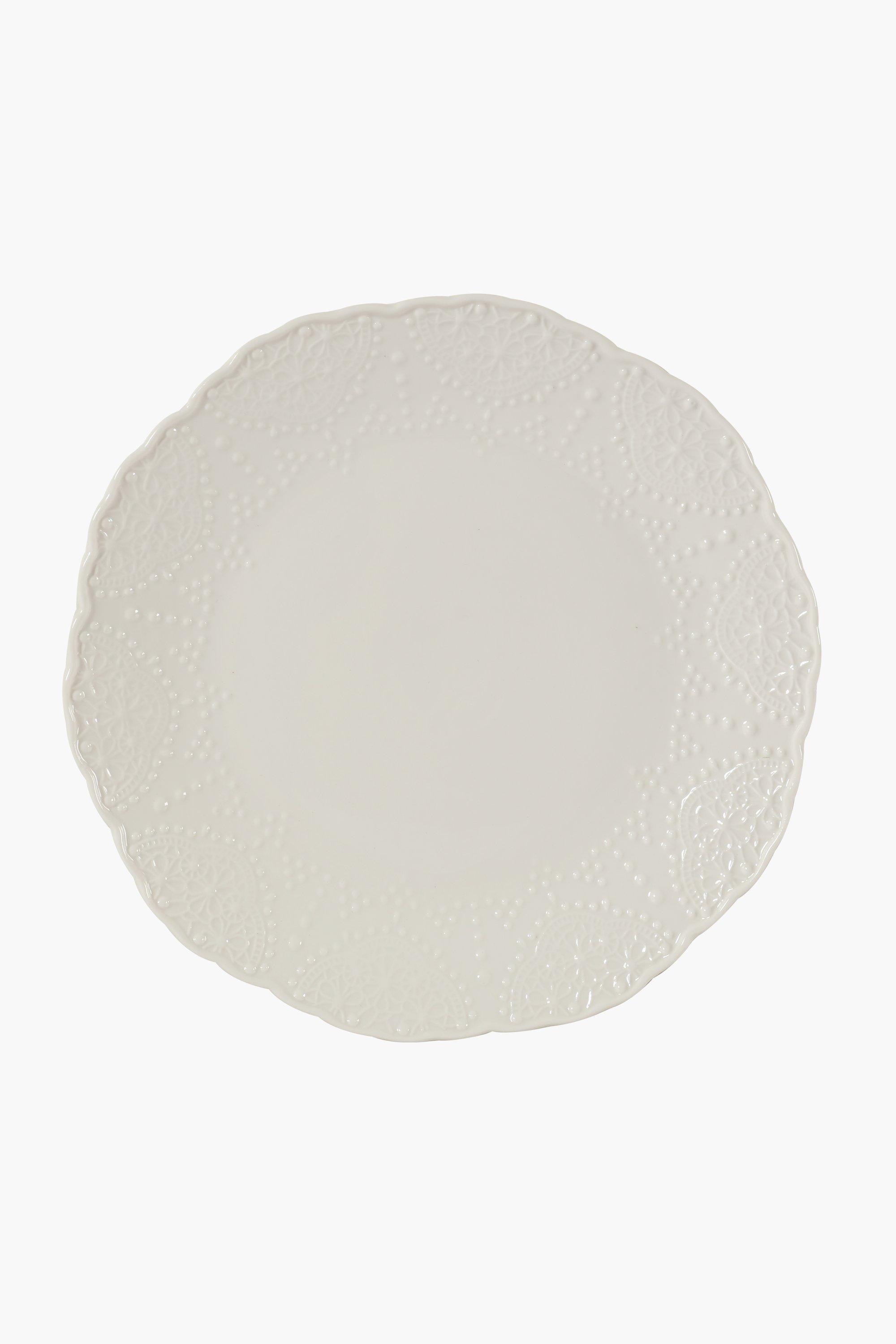 Porcelain Embossed Dinner Plate