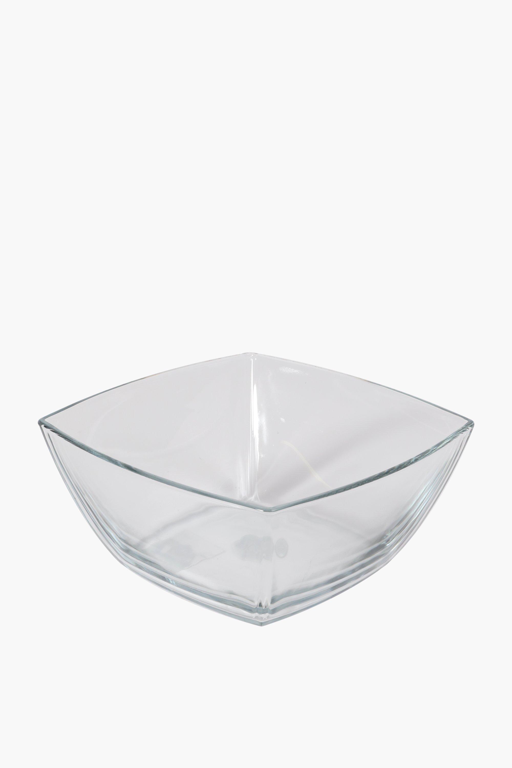 Square Glass Ridge Bowl