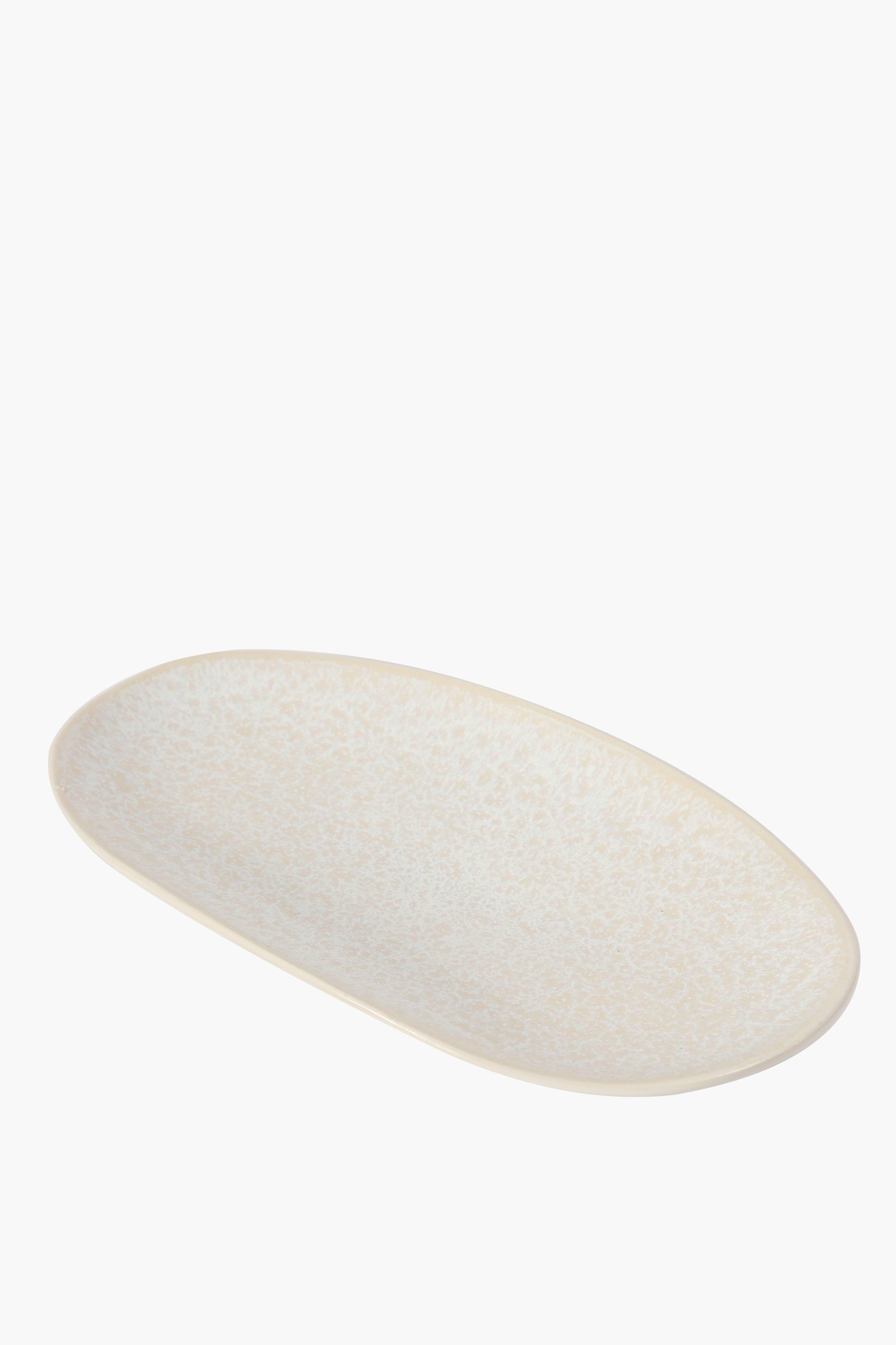 Snow Glaze Stoneware Platter Small