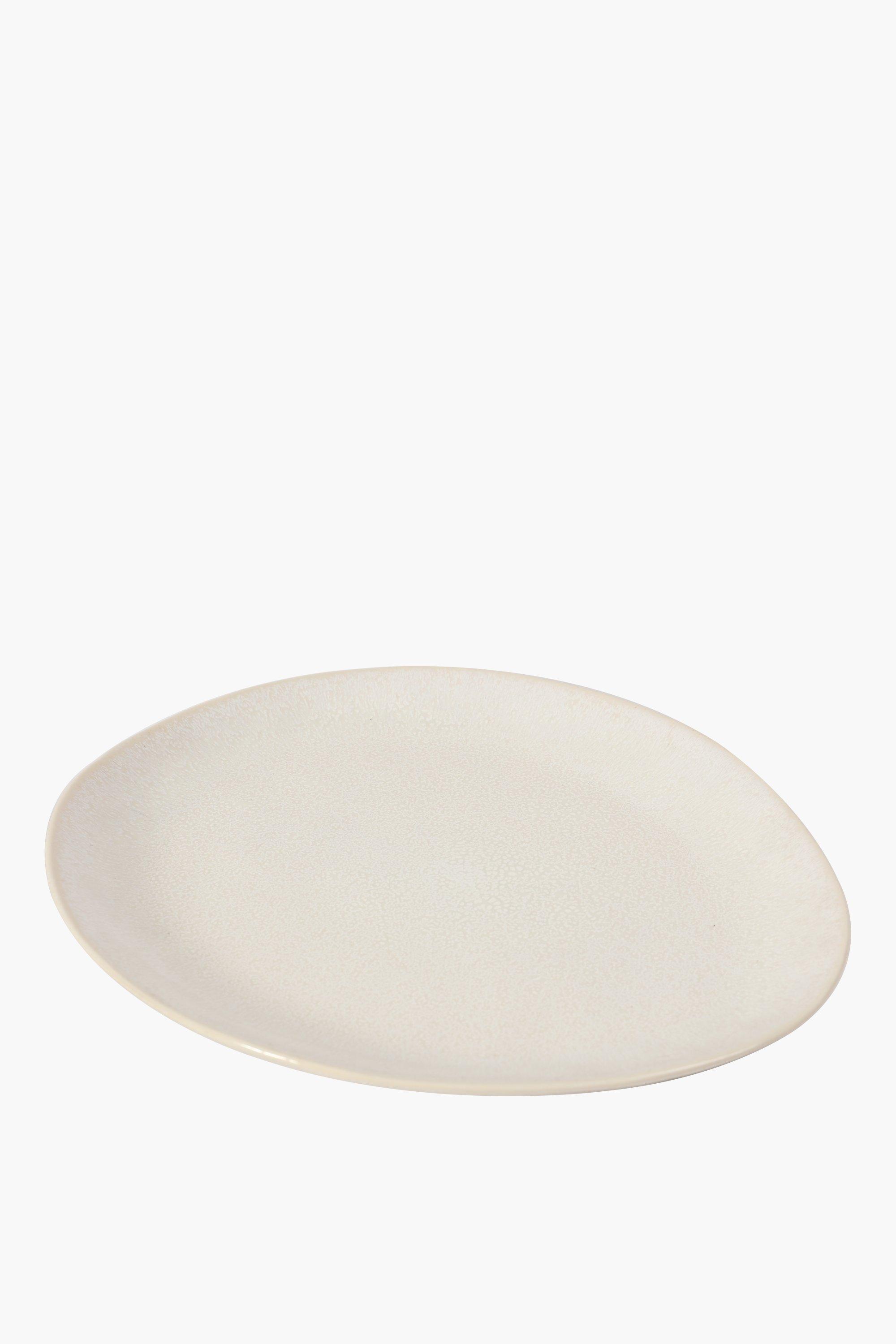 Snow Glaze Stoneware Platter Medium