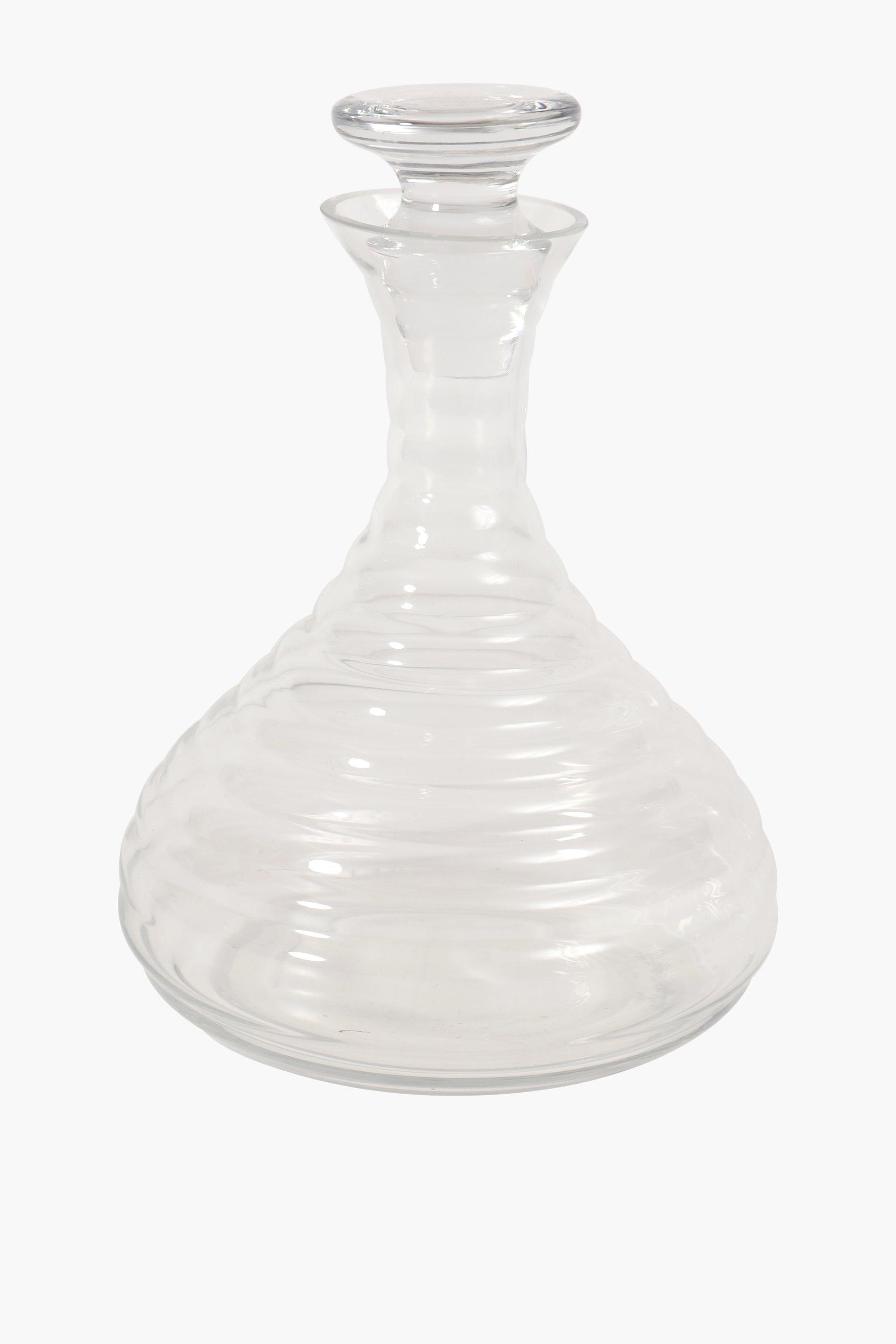 Ribbed Glass Decanter