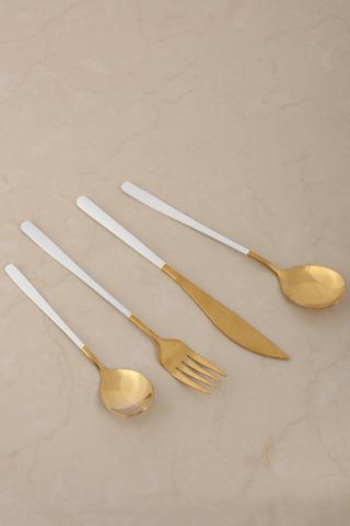 24 Piece Metallic Cutlery Set