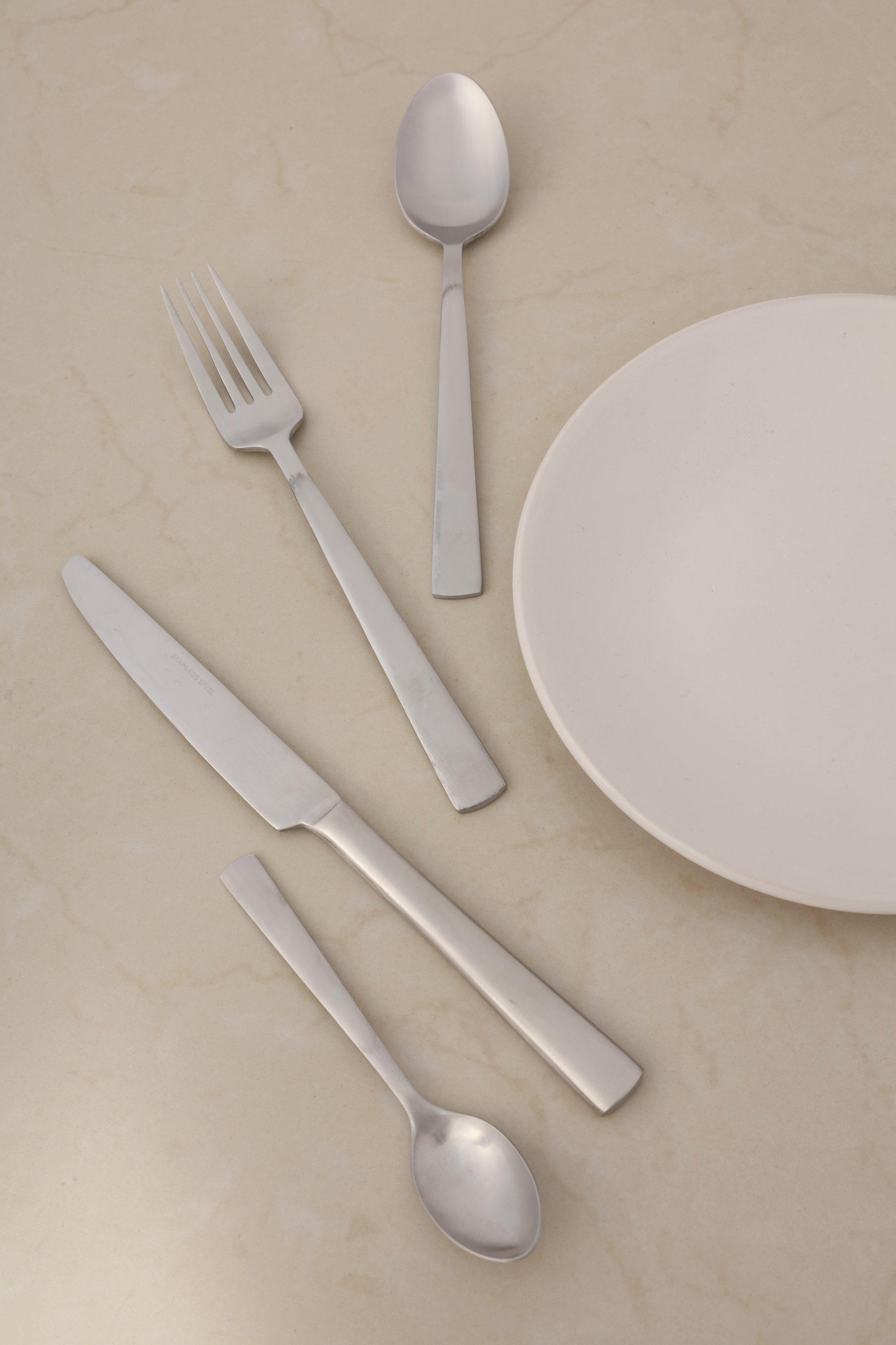 16 Piece Stainless Steel Satin Cutlery Set