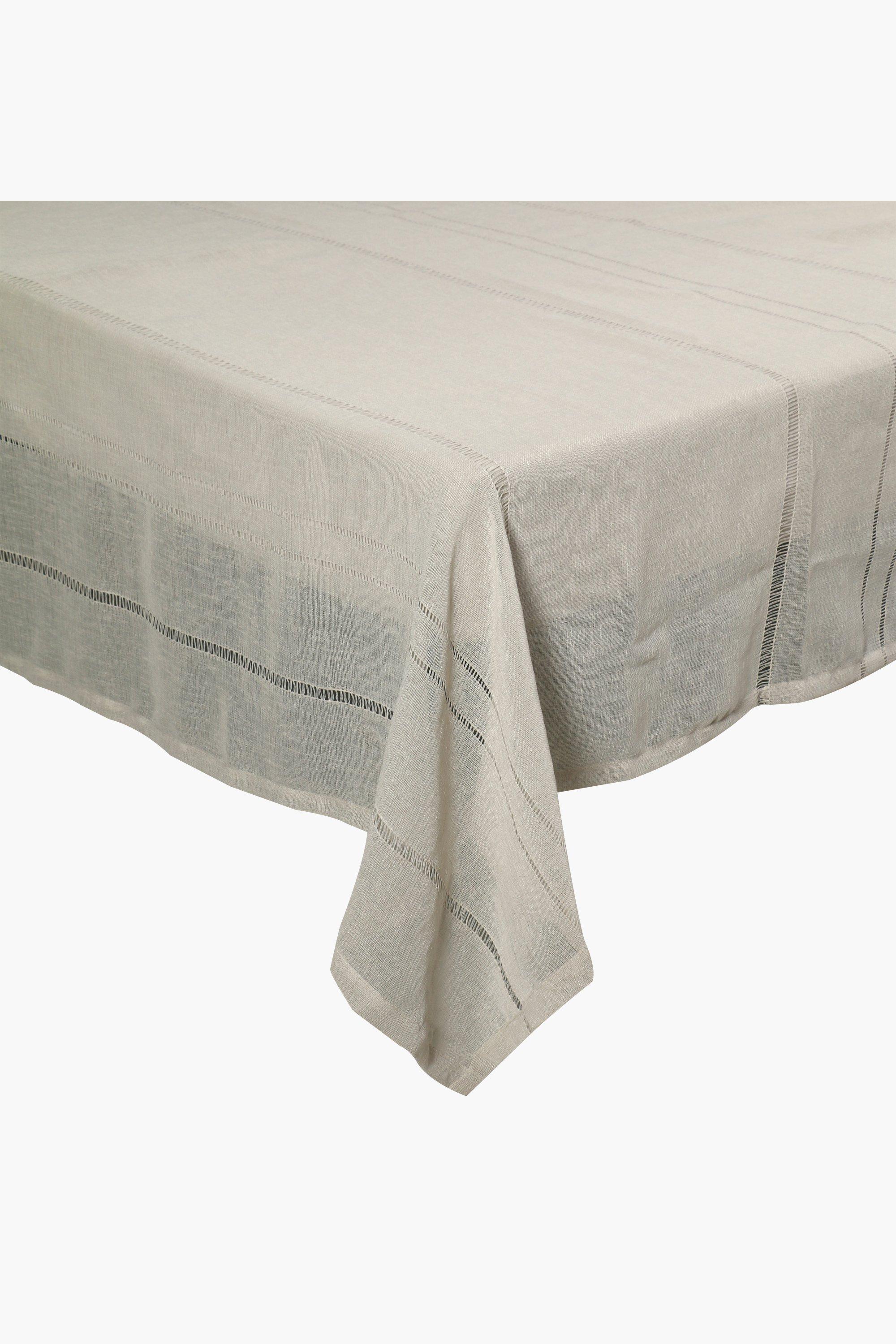 Woven Stripe Cotton Tablecloth, 180x270cm