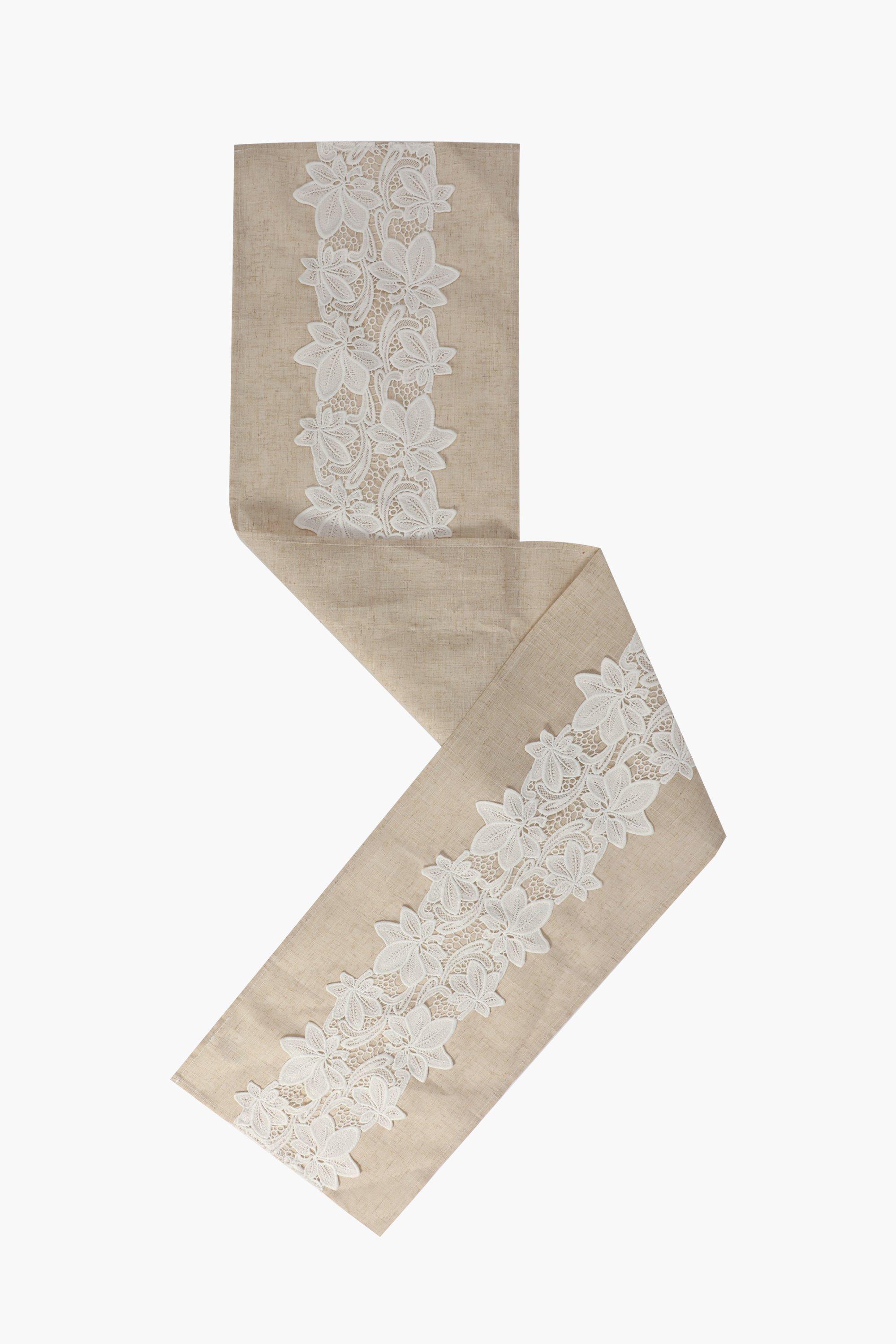 Linen Lace Table Runner