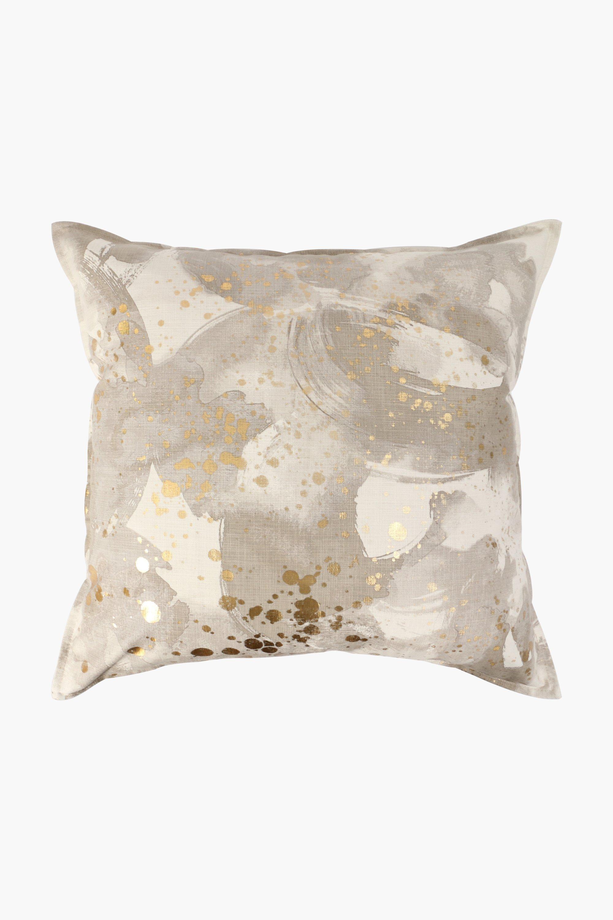 Printed Abstract Feather Scatter Cushion 60x60cm