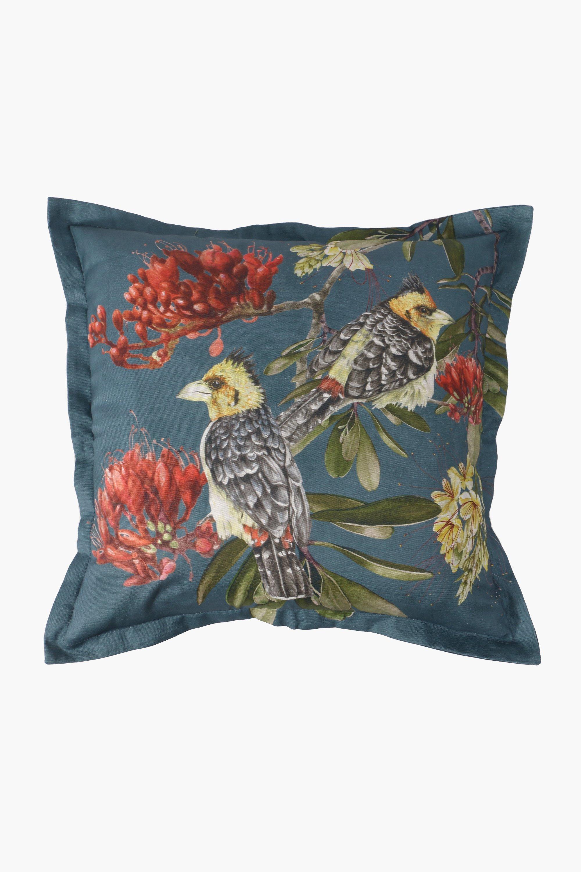 Printed Barbet Bird Scatter Cushion 55x55cm