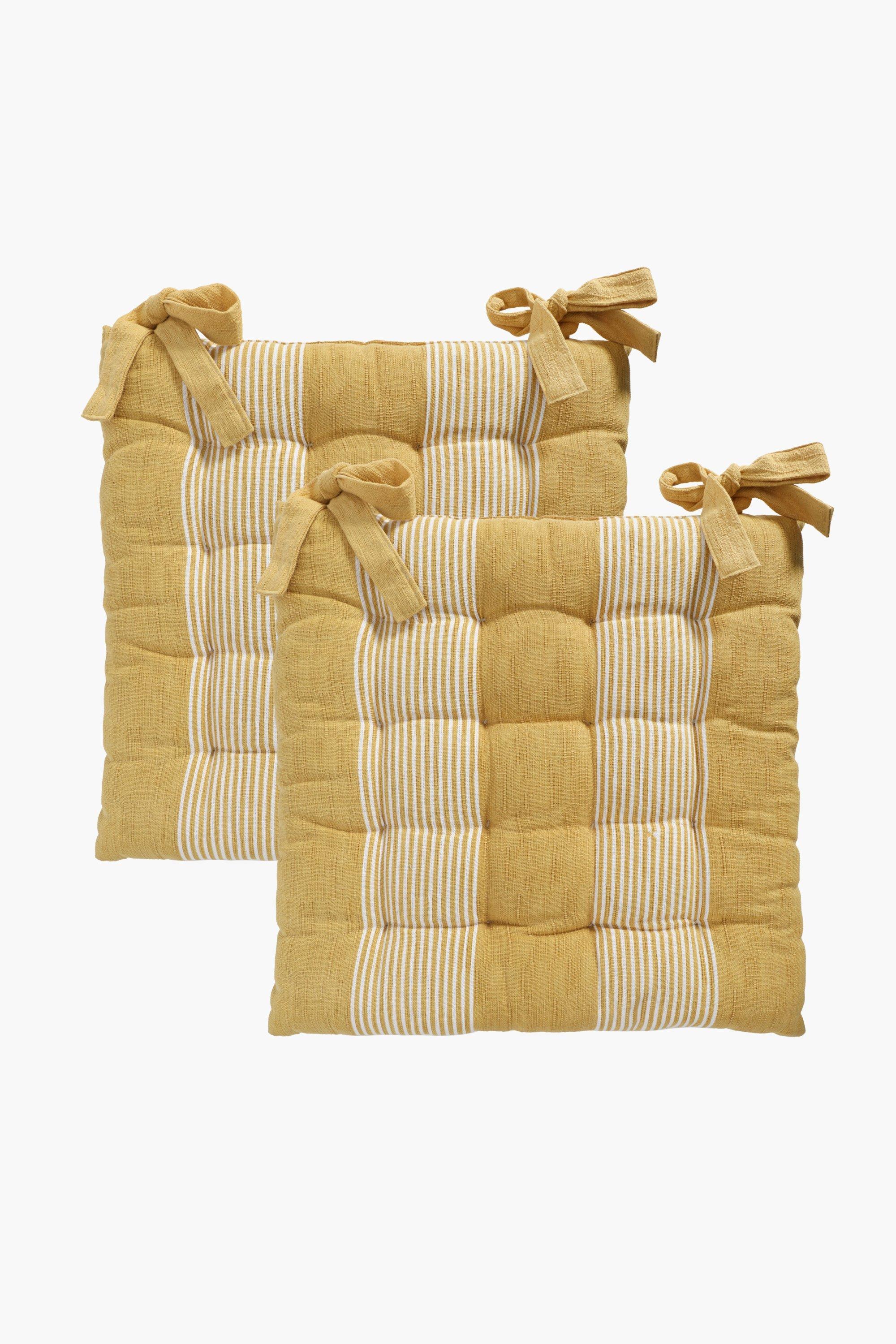 2 Pack Pacific Stripe Chair Pad, 40x40cm