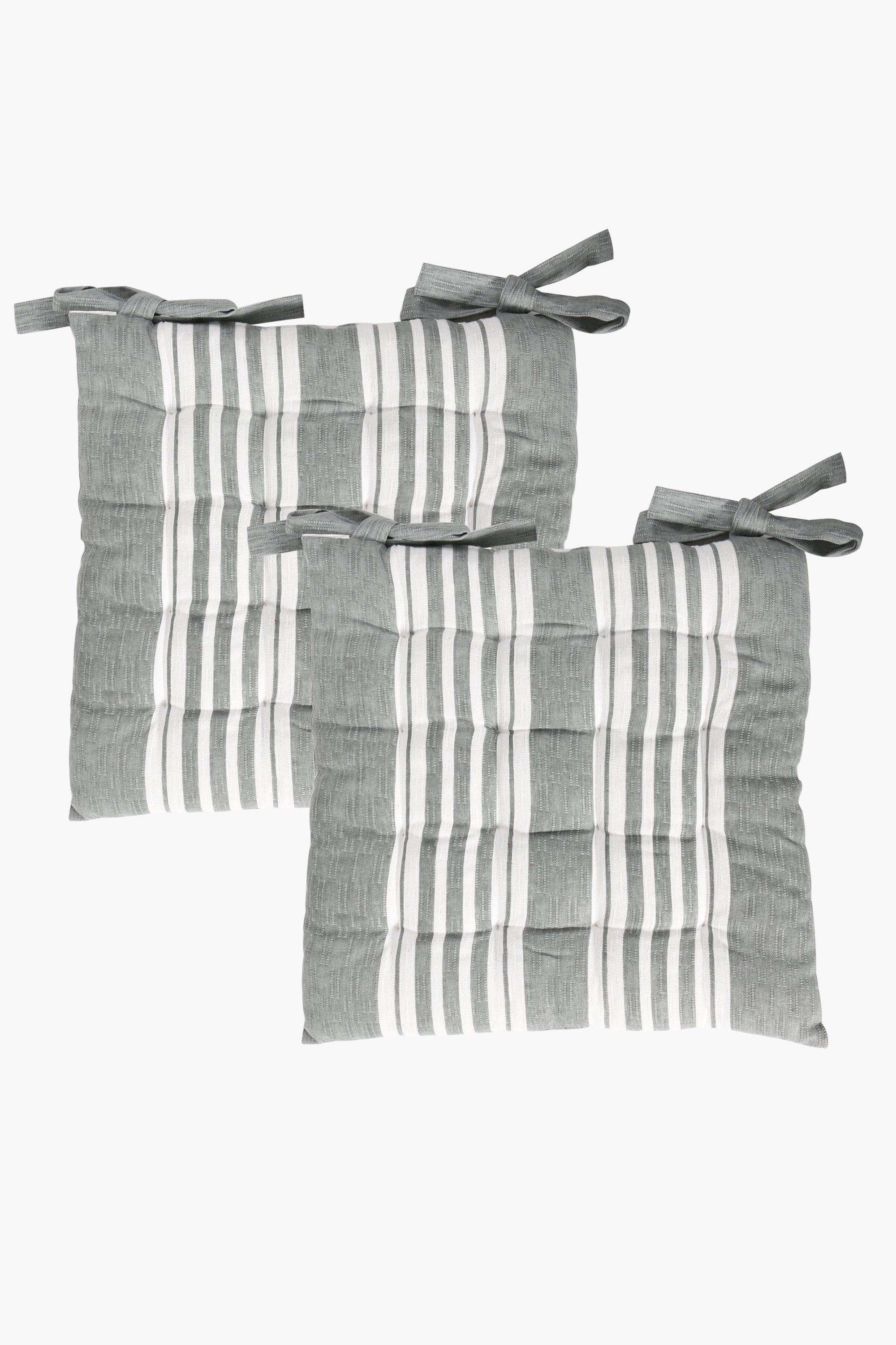 2 Pack Glory Stripe Chair Pad 40x40cm