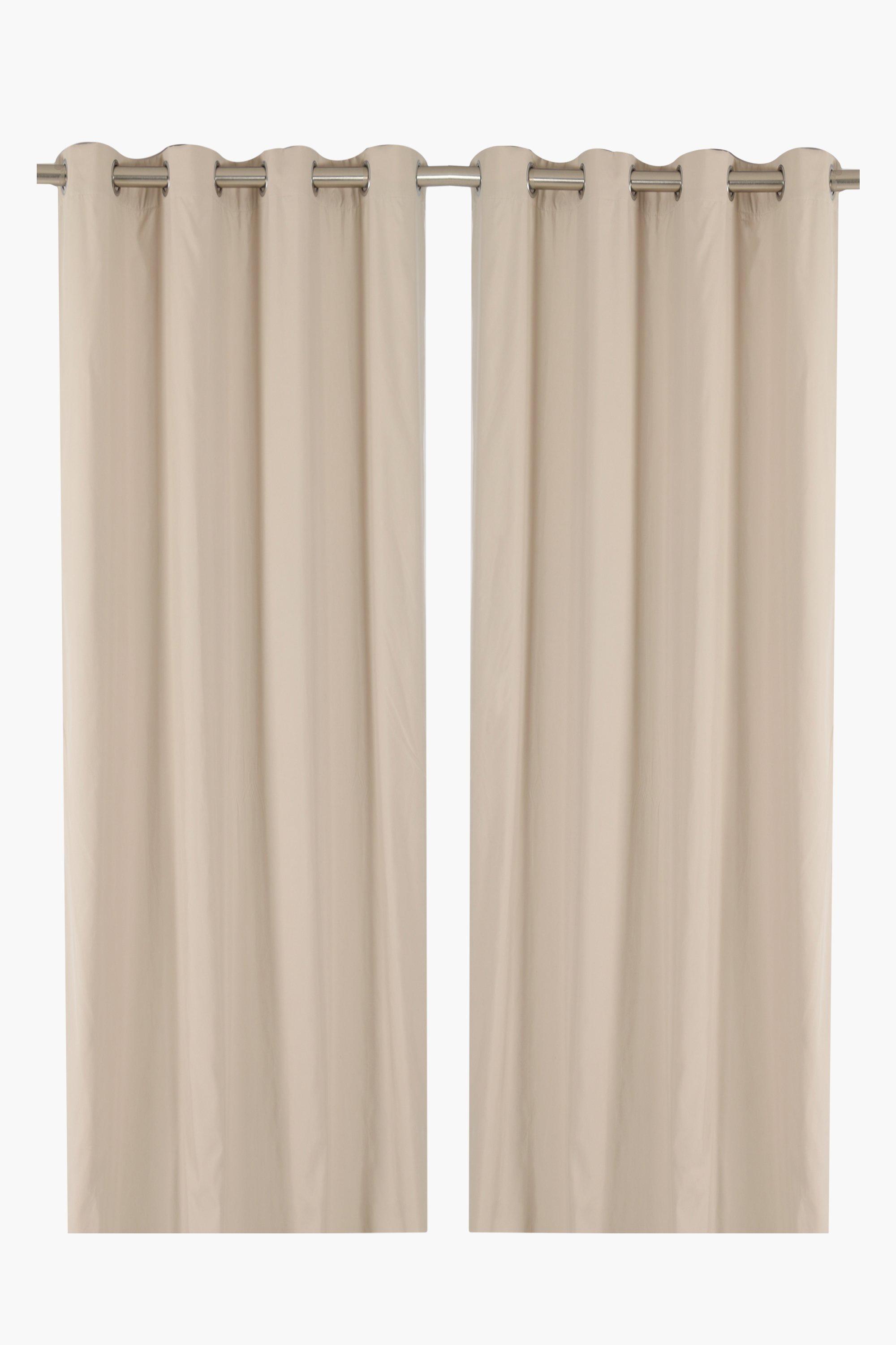 2 Pack Microfibre Eyelet Curtain 140x220cm
