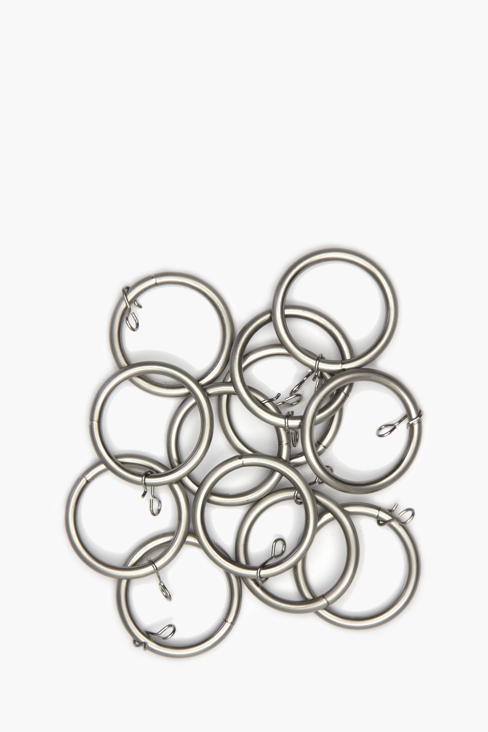 Brushed Metal 12 Pack Rod Rings, 35mm