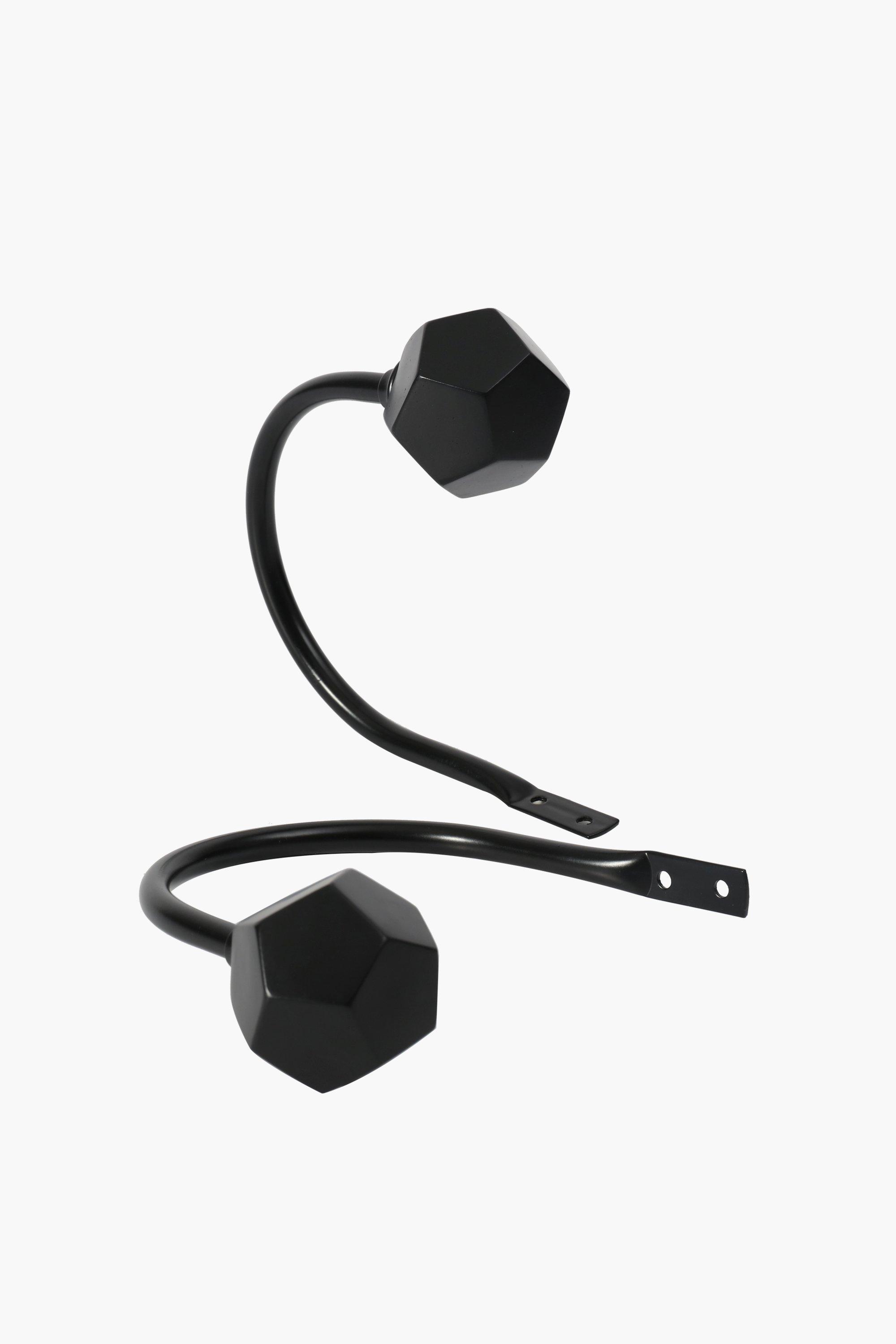 2 Pack Faceted Metal Hold Back