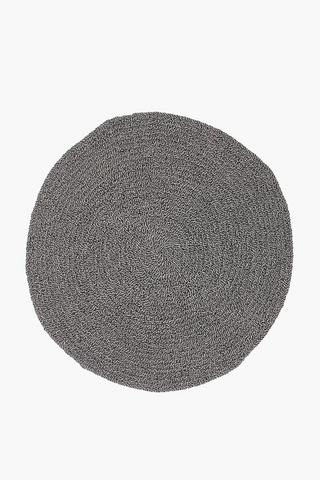 Round Rope Weave Knit Rug, 120cm