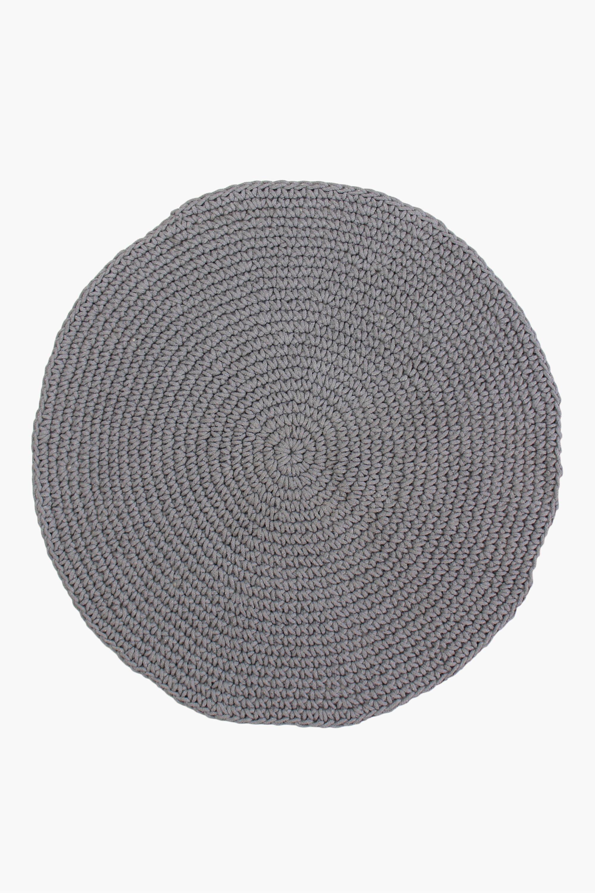 Round Rope Weave Knit Rug, 120cm