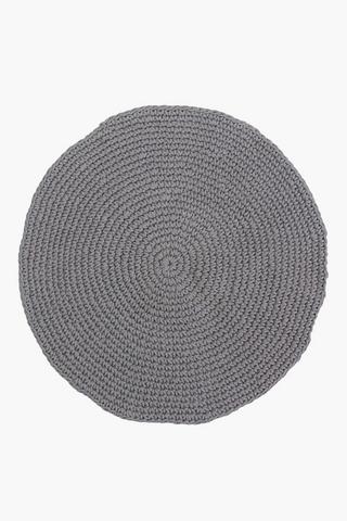 Round Rope Weave Knit Rug, 120cm