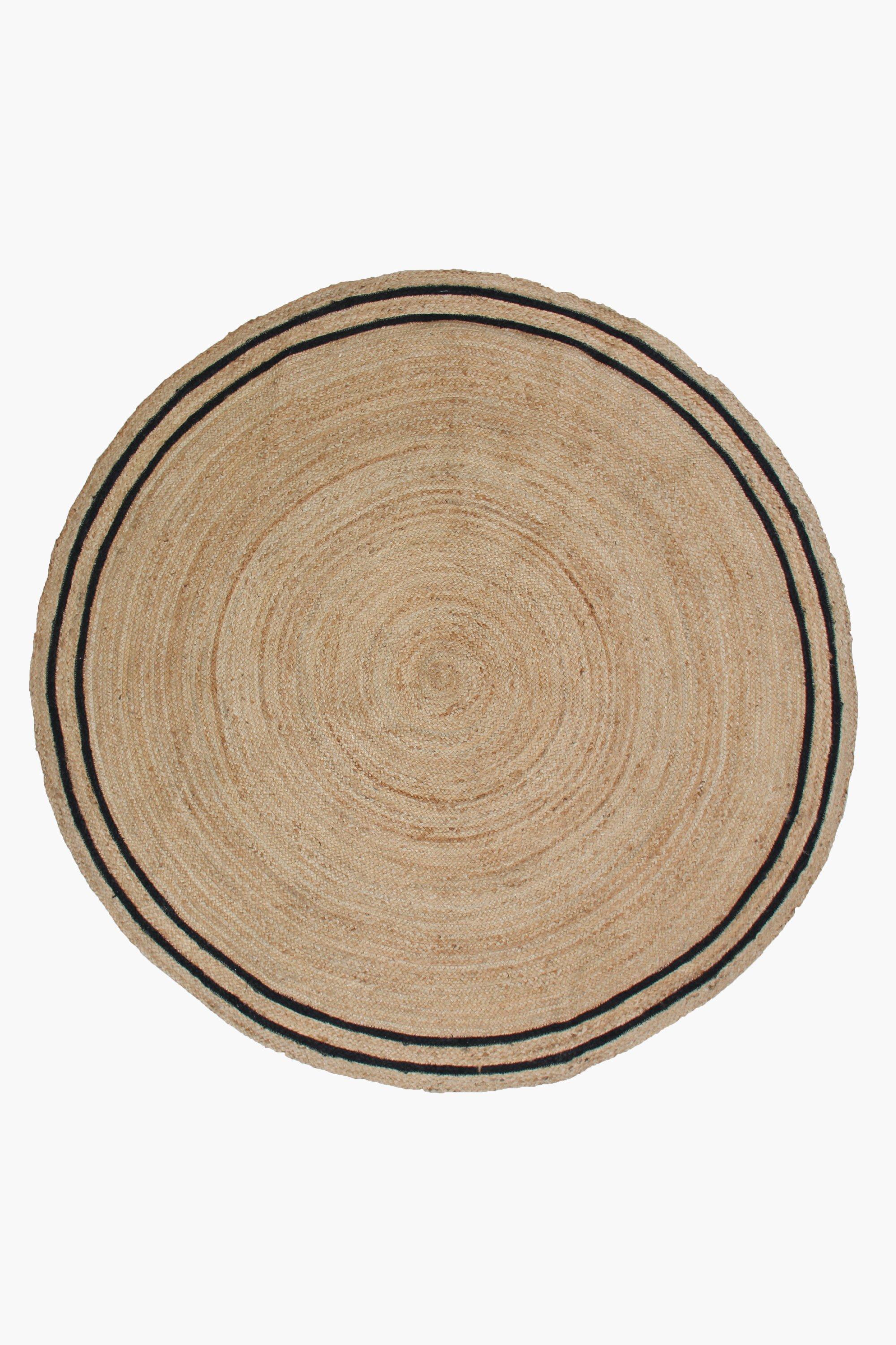 Jute Double Trim Round Rug, 180cm