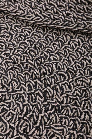 Round Rope Weave Knit Rug, 120cm