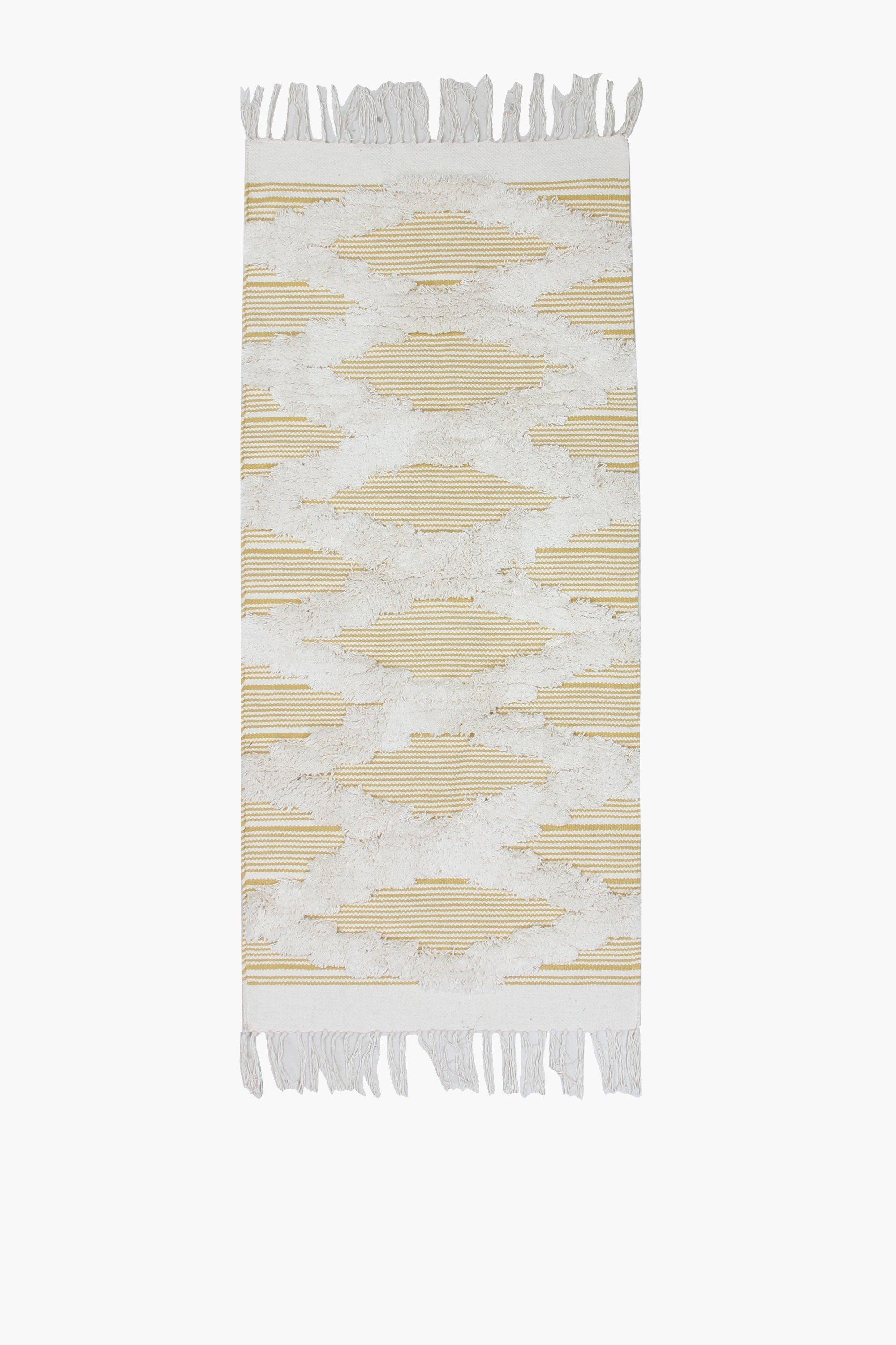 Jacquard Criss Cross Rug, 70x140cm