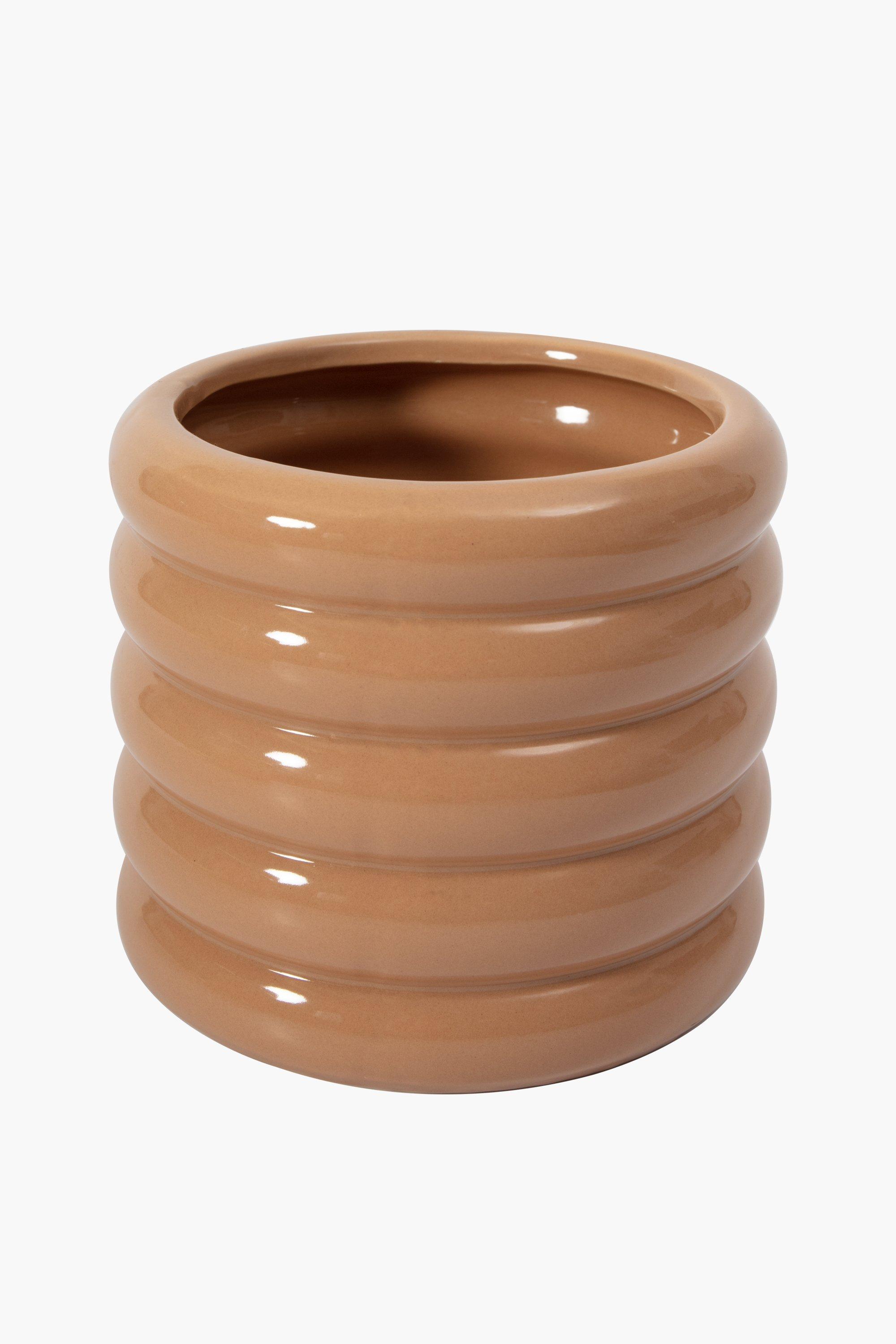 Wave Ceramic Planter, Small