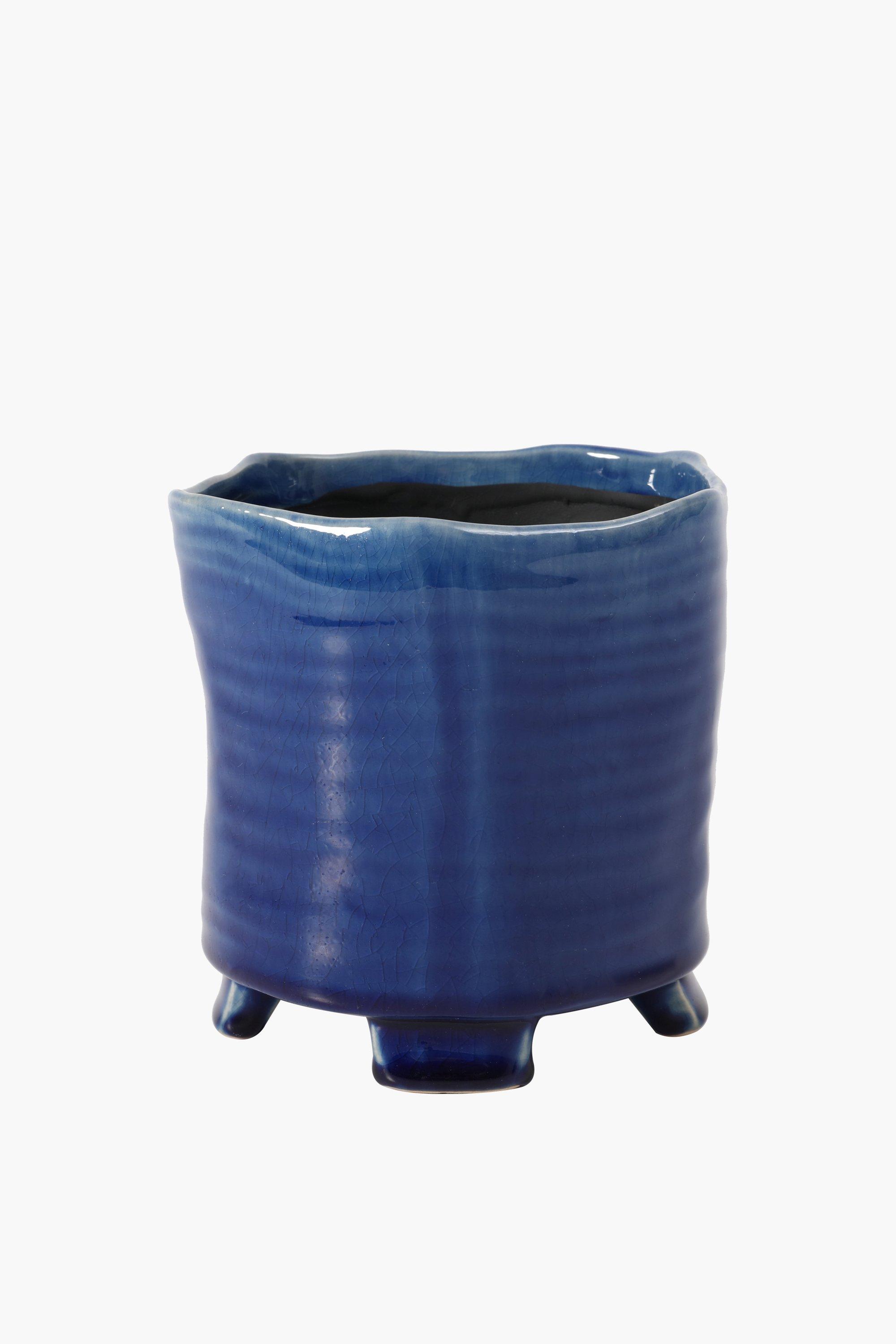 Ceramic Glazed Footed Planter