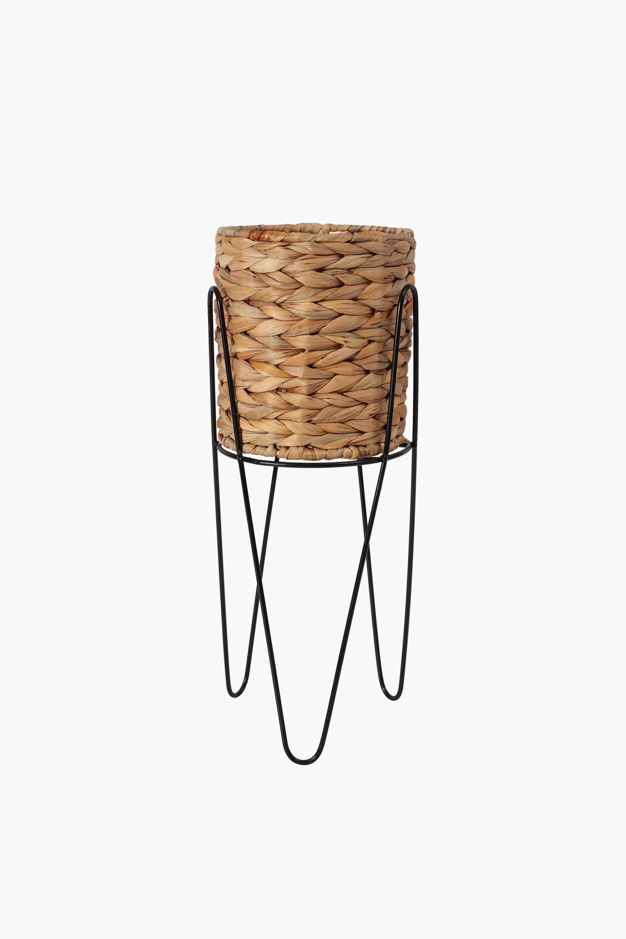 Flat Weave Standing Planter, Small