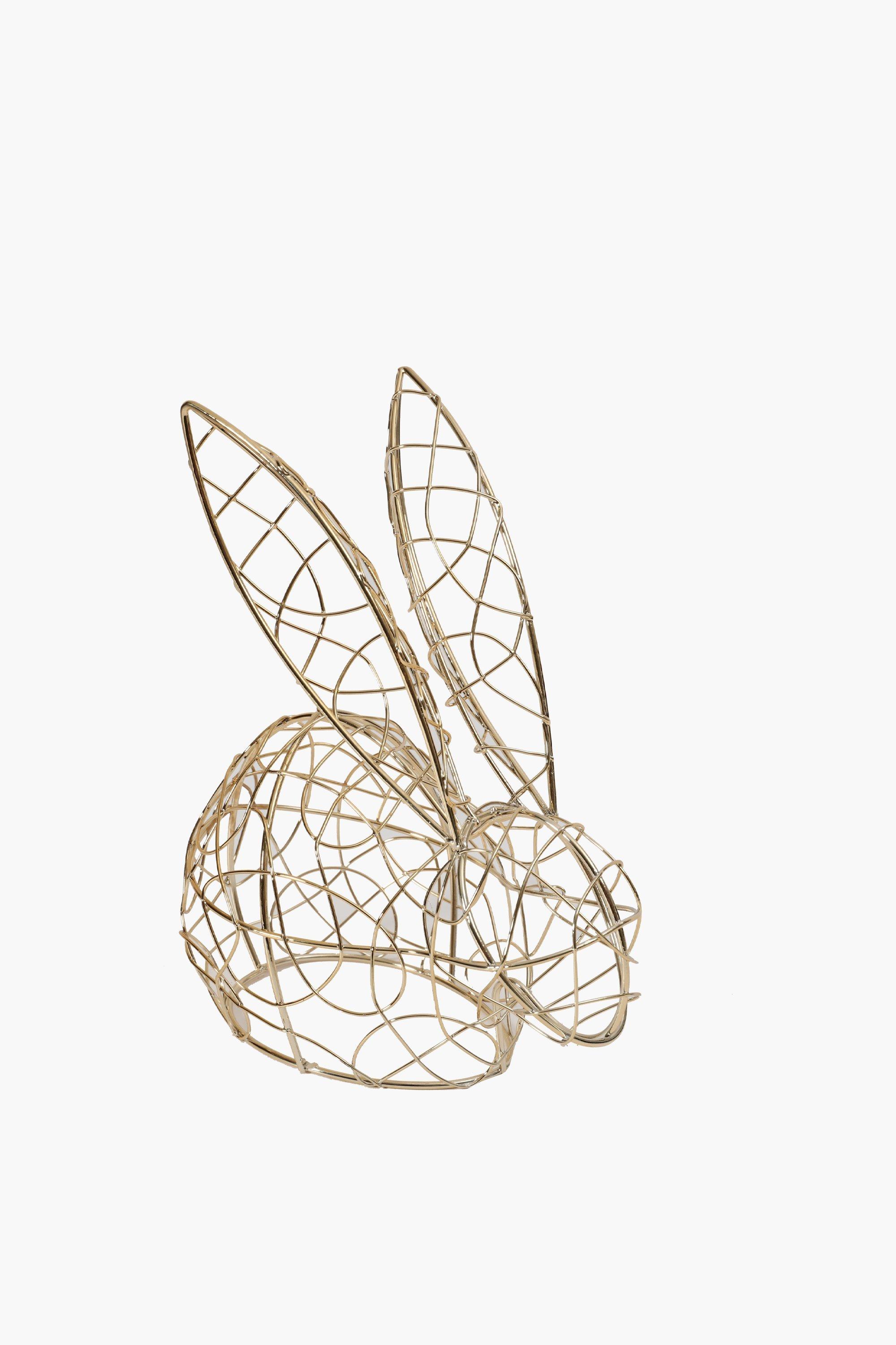 Wire Bunny Statue